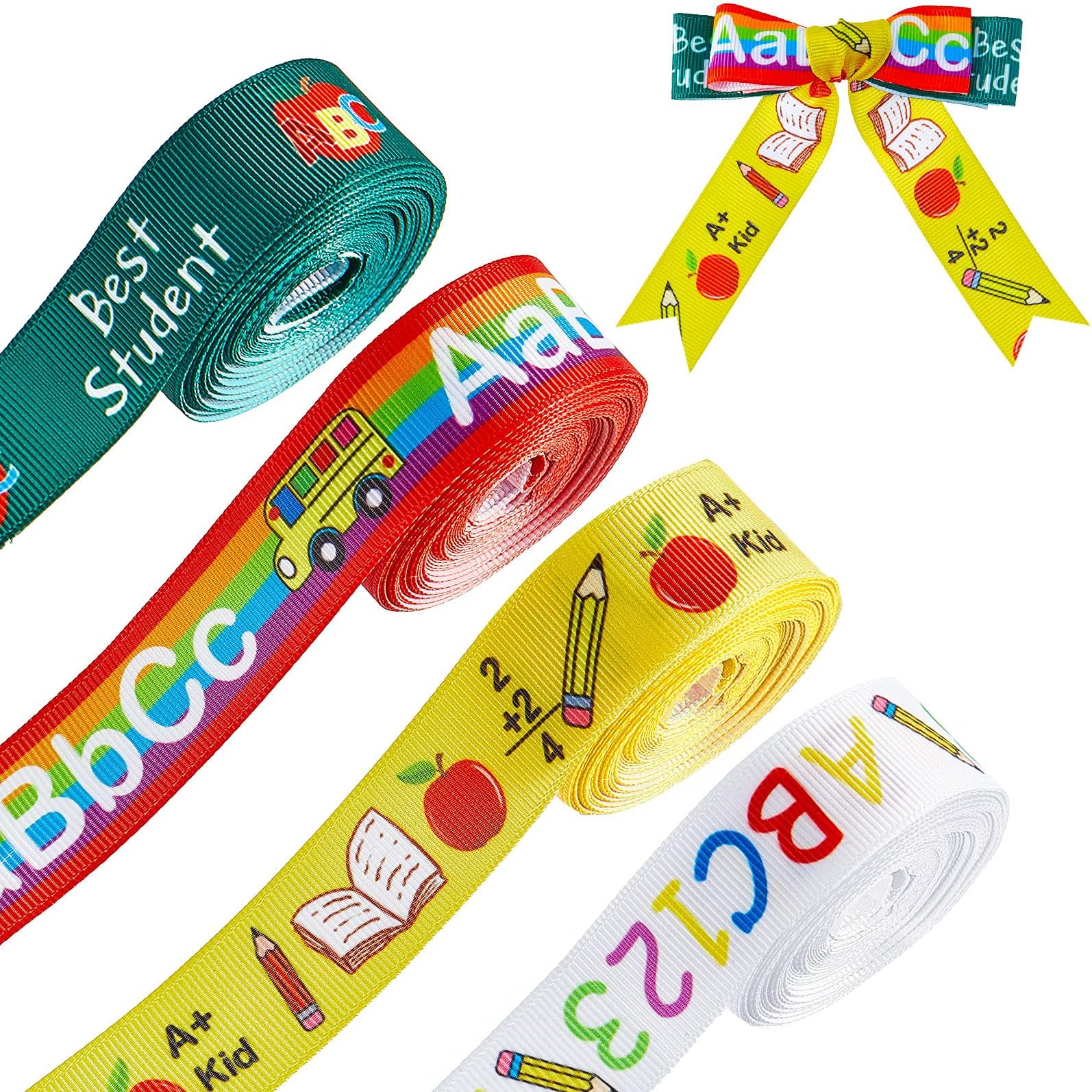 Amazon.com: Hying 6 PCS Welcome Back to School Ribbons, 3/8" Width ...