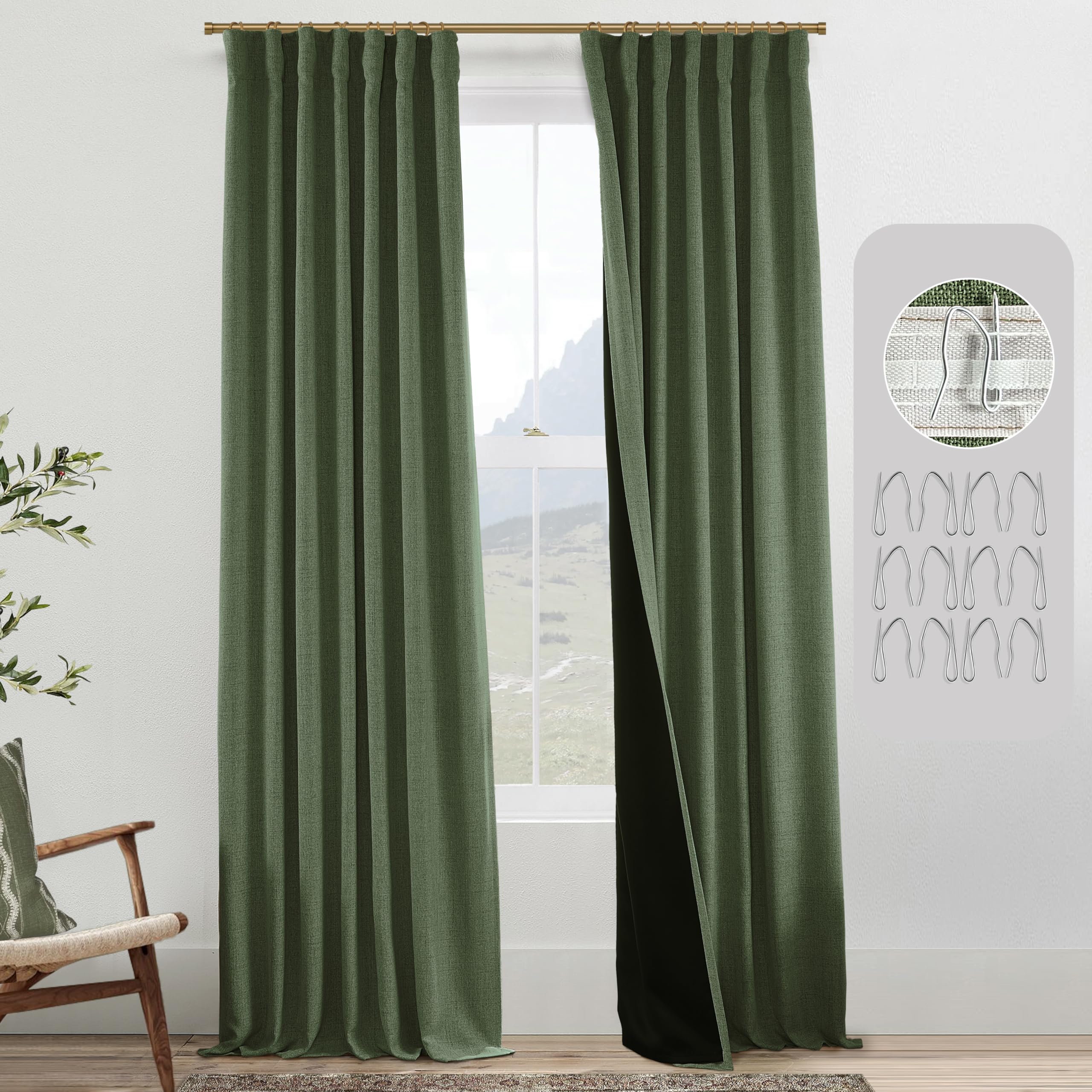 Amazon.com: PANELSBURG Blackout Insulated Block Out Curtains for ...