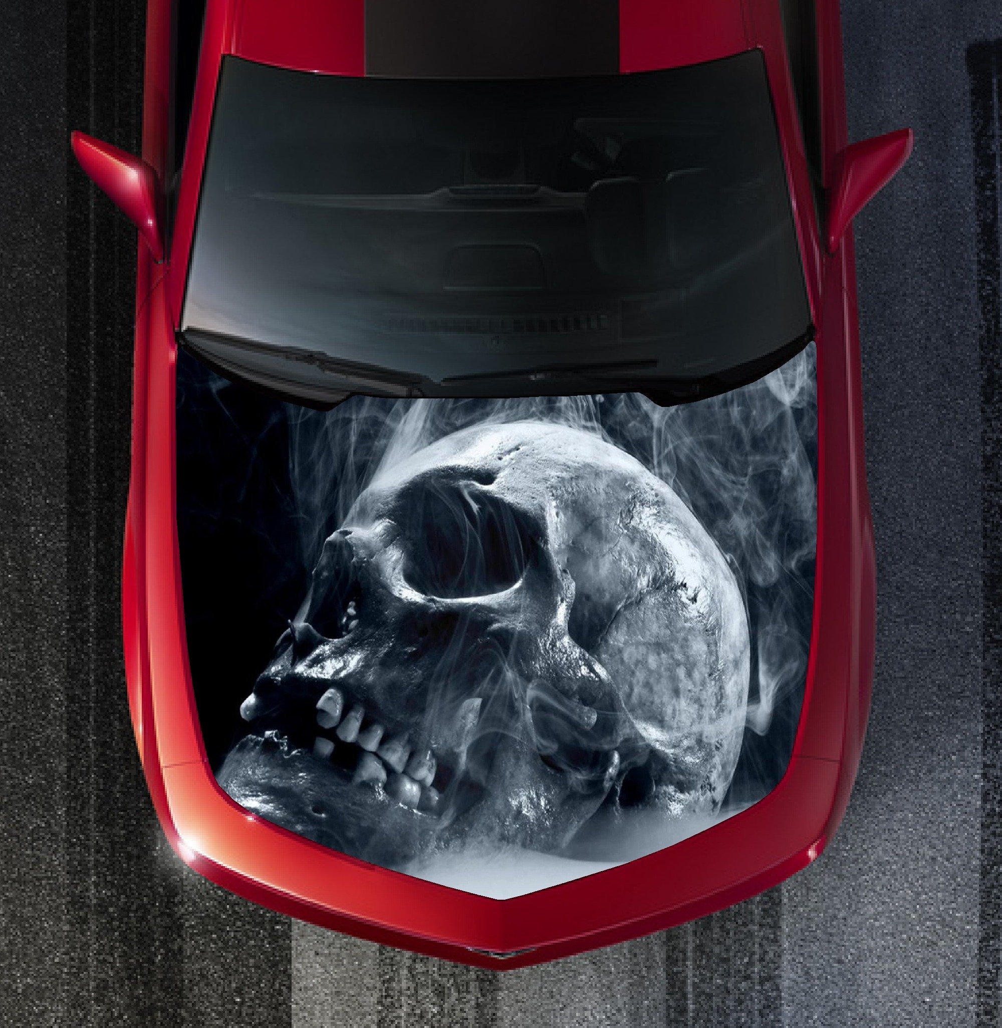 Skull Vinyl Wrap Graphics Skull Car Hood Decal Vinyl Sticker Graphic