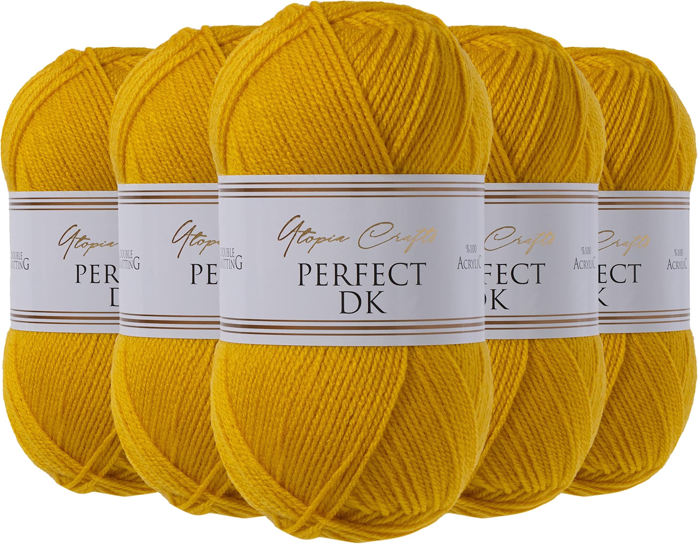 5 x 100g Woolcraft Dk Double Knitting Wool, Yarn (5 x 100g Saxe 240 ...