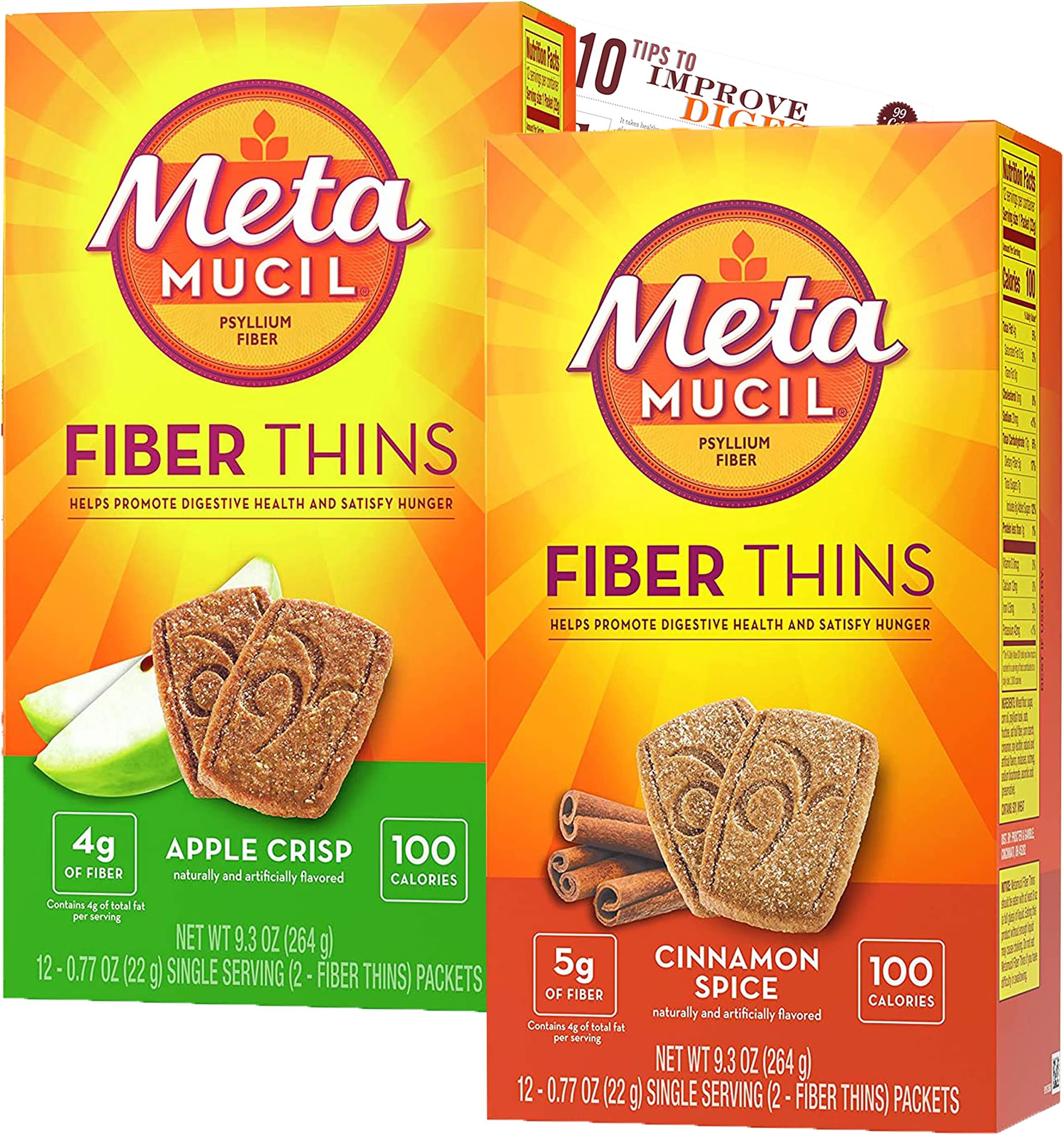 Amazon.com: Metamucil Apple Crisp Flavored Fiber Thins Dietary Fiber ...