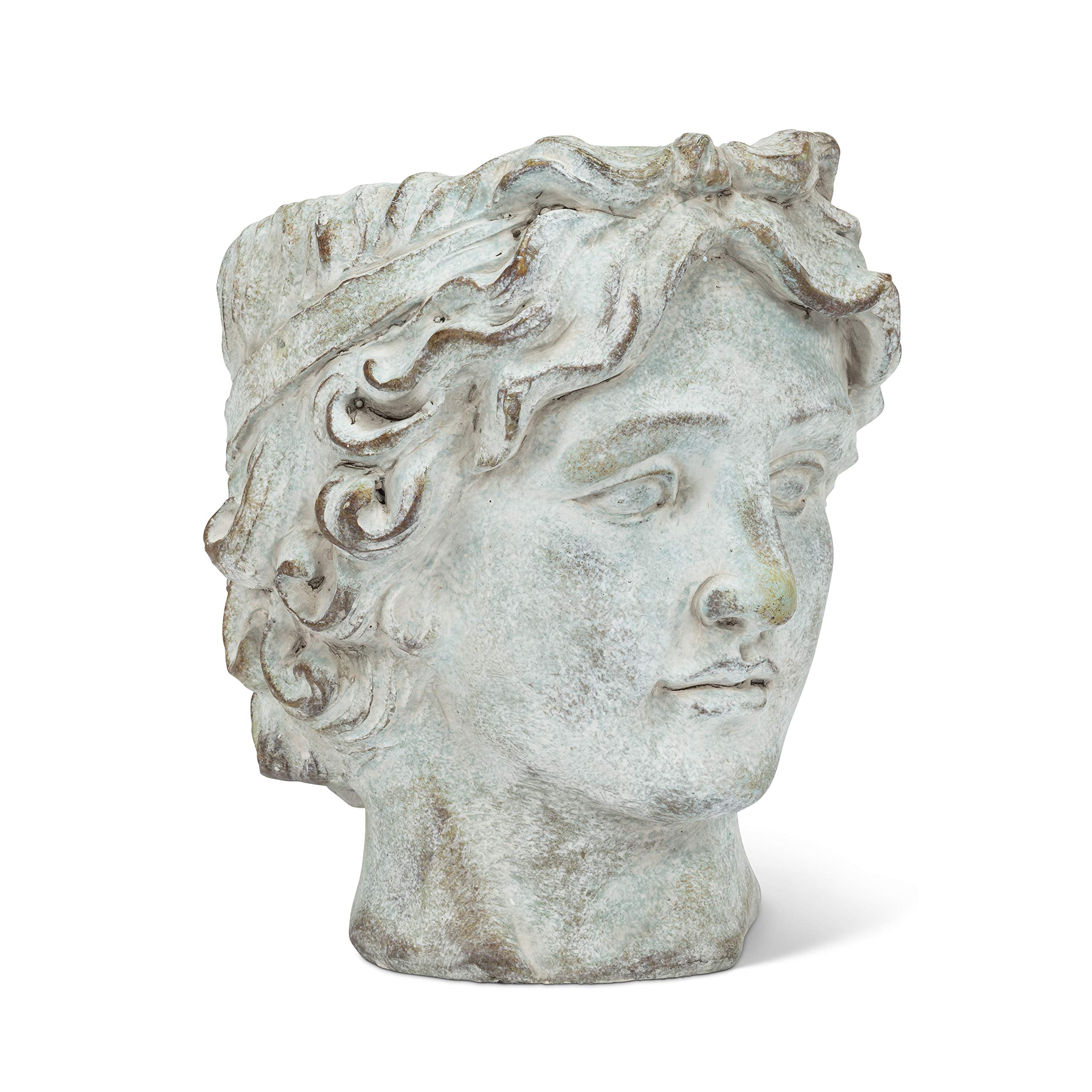 Snapklik.com : Abbott Collection Athens Male Head Planter - Cement, Grey