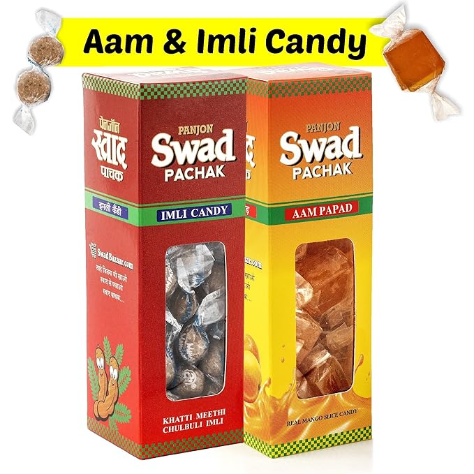 Panjon Swad Pachak Chulbuli Imli Tamarind Twist Candy & Aam Papad Mango ...