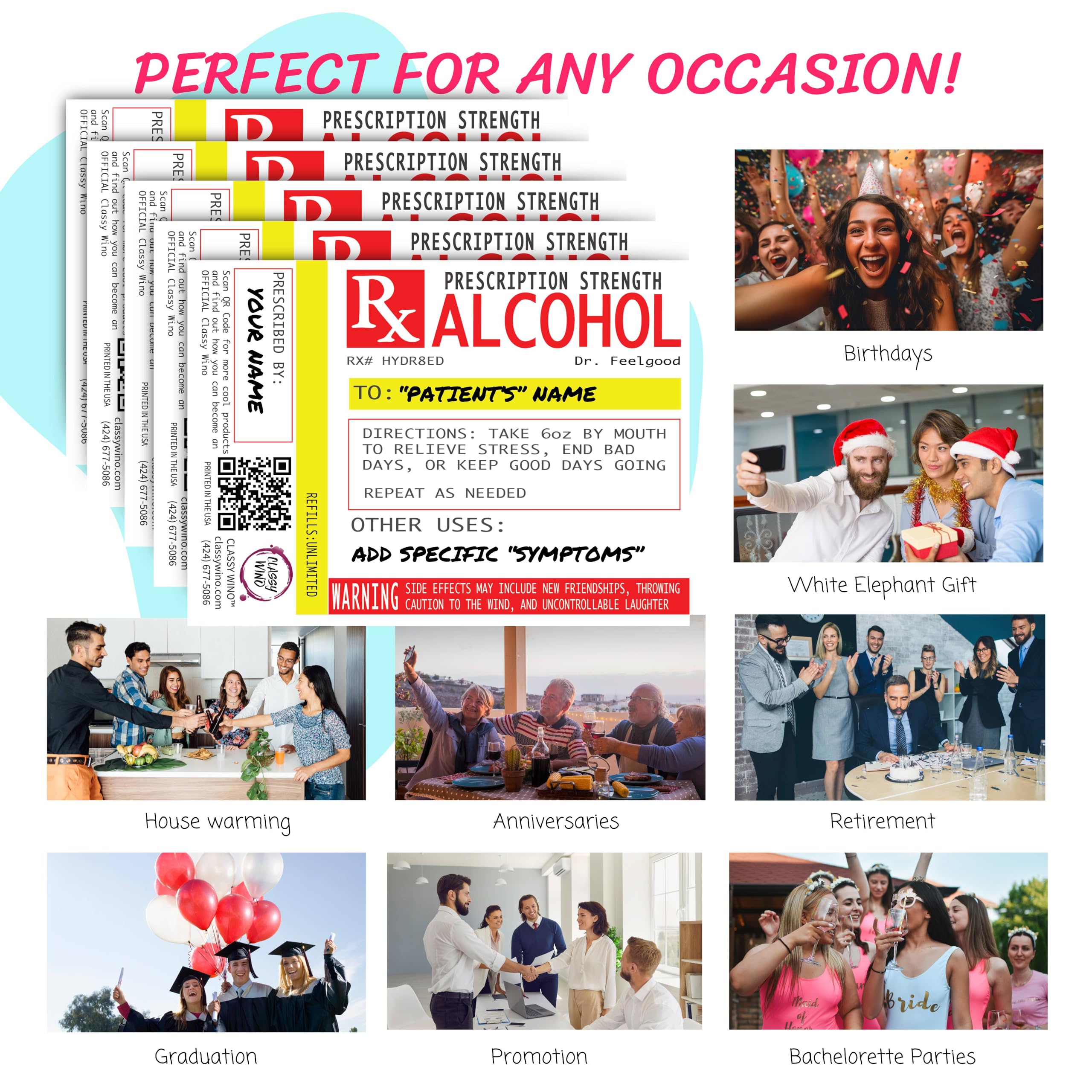 Snapklik.com : Funny Wine Gag Gift For Christmas Party - Fake ...