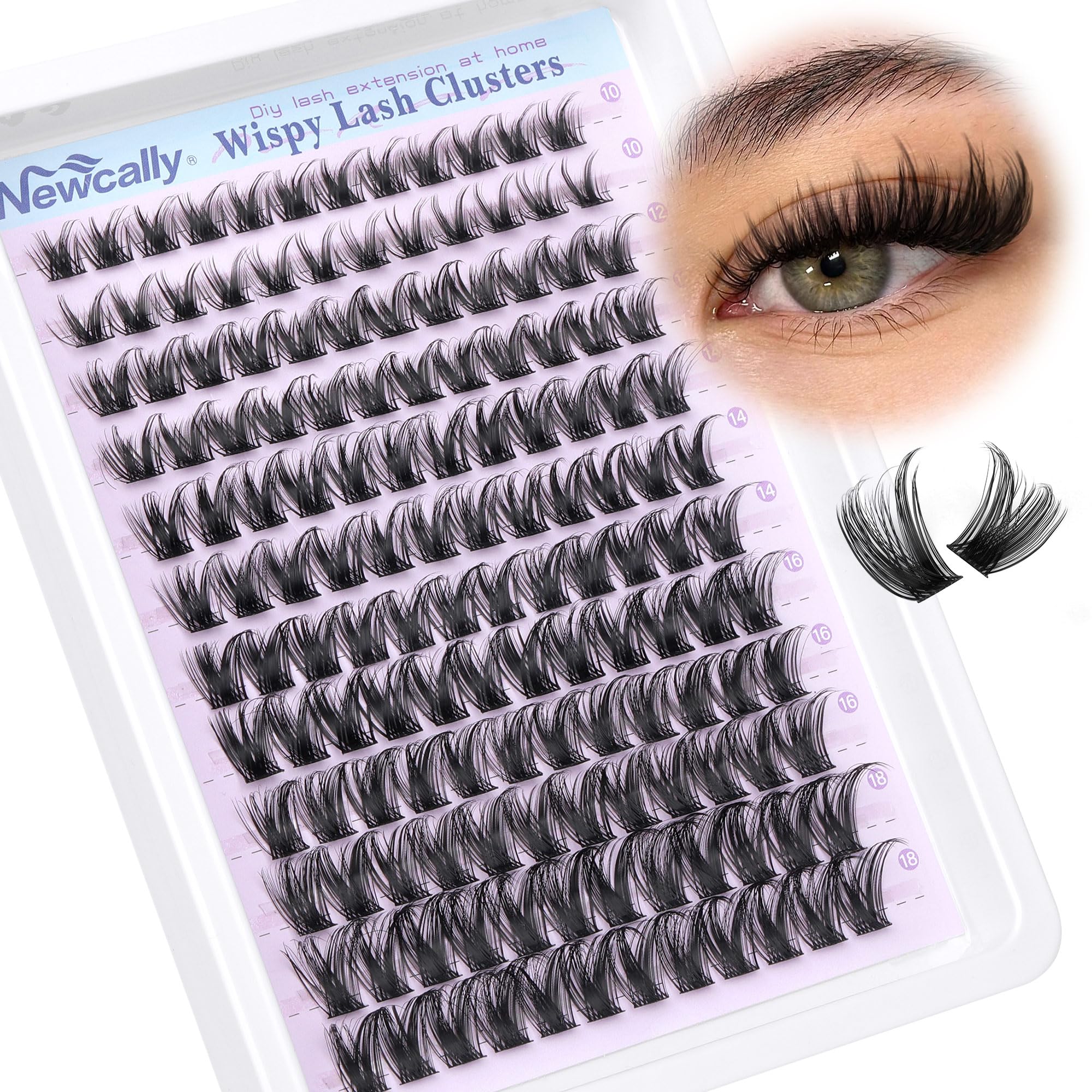 Amazon.com: Lash Clusters Wispy Lash Extension D Curl Eyelash Clusters ...