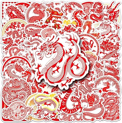 Amazon.com: Sanyeyufeng Chinese Style Water Bottle Stickers 50PCS ...