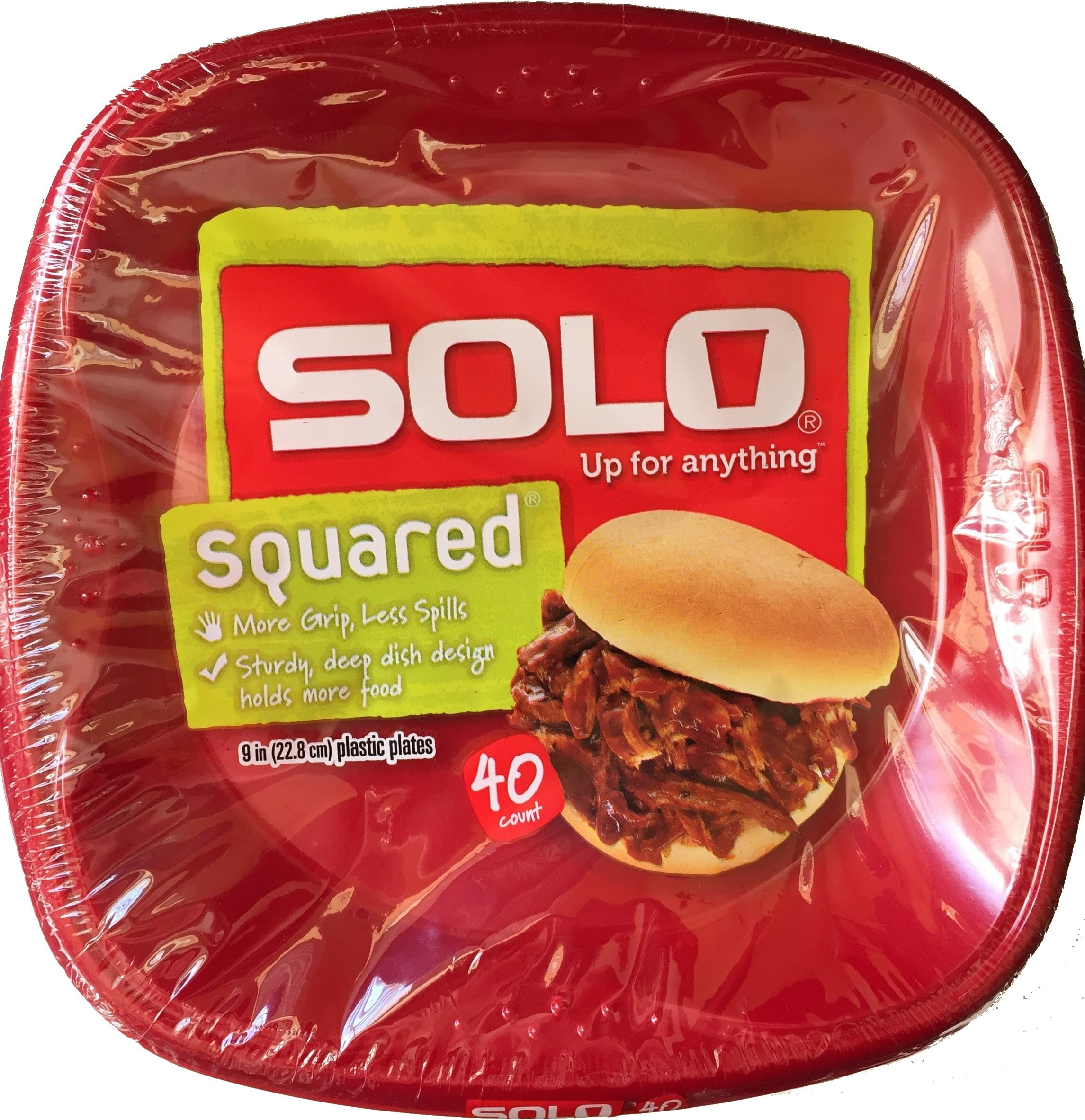 Amazon.com: Solo Cup Solo Squared Plastic Plates 9" Red : Health ...