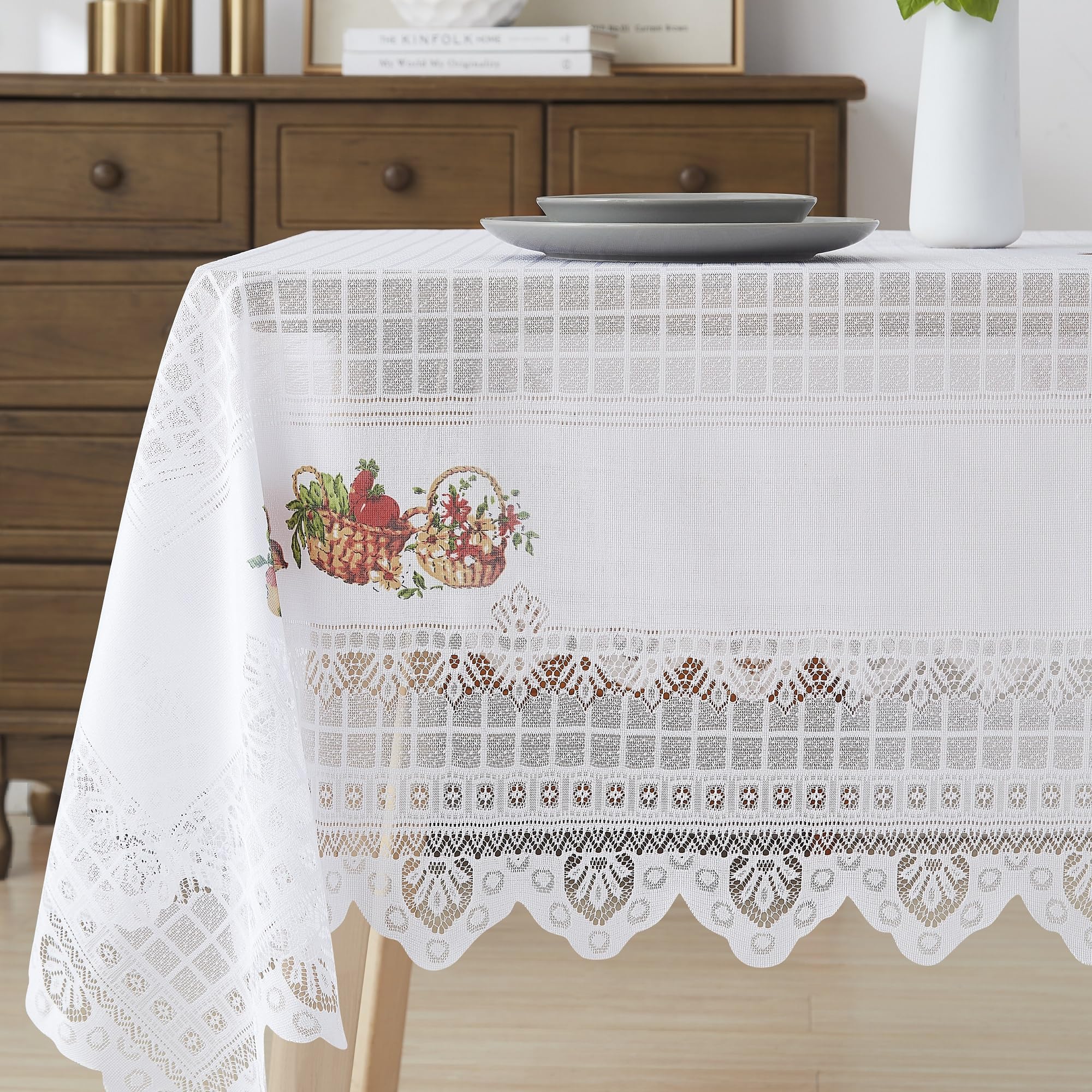 Amazon.com: Warm Home Designs 60 x 84 Oblong Tablecloth for Farmhouse ...