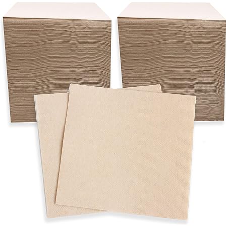 Amazon.com: Recycled Post Consumer Napkins, Compostable Unbleached Eco ...