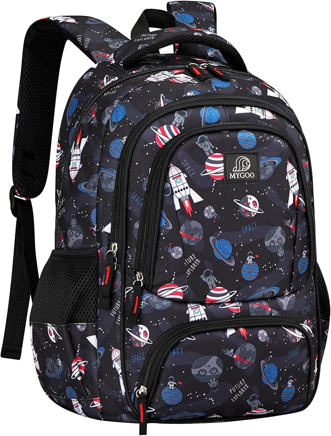 Amazon.com | MYGOO Kids Backpack - Astro Black | Durable Elementary ...