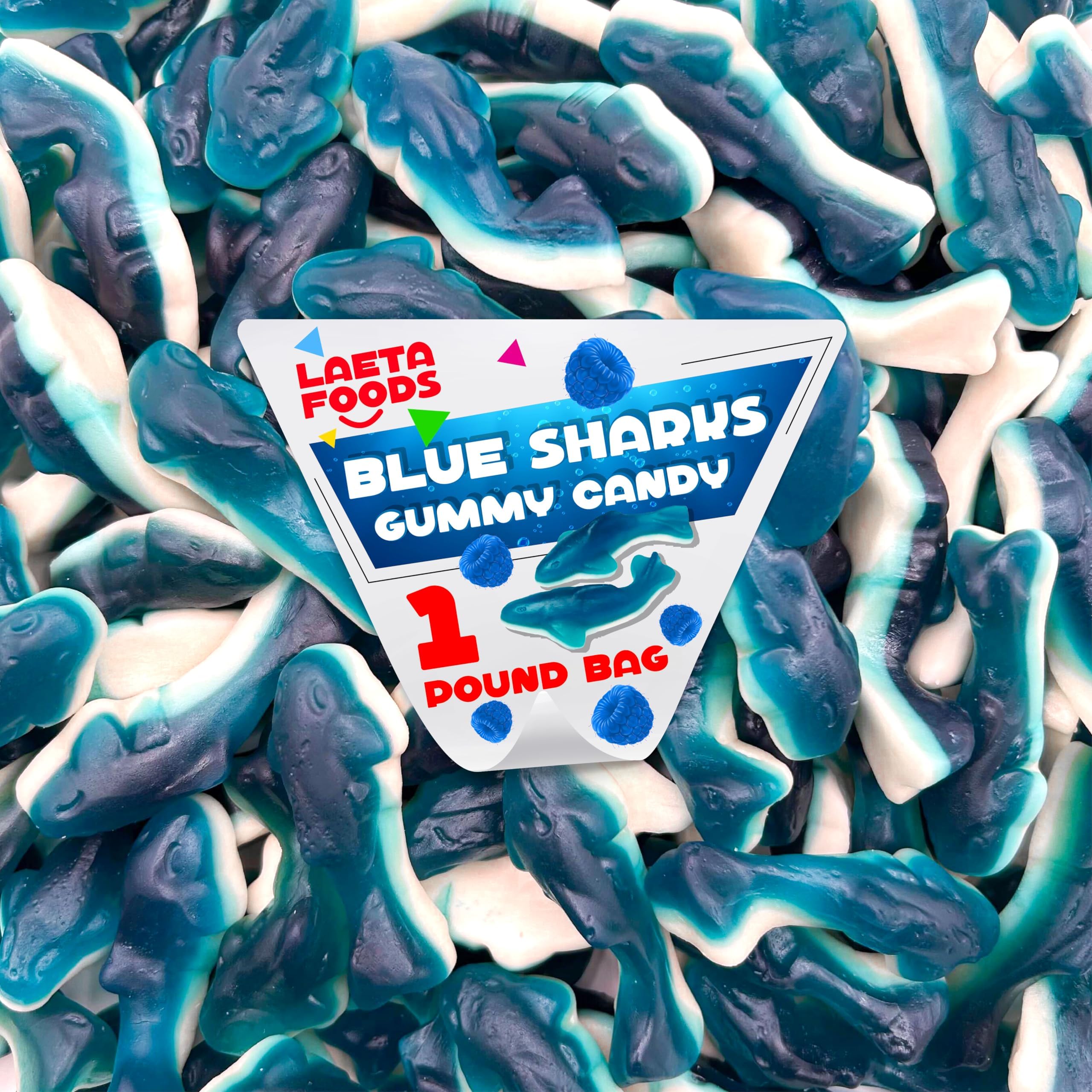 Amazon.com : Smarty Stop Sour Blueberry Sharks Gummy Candy (1 Pound ...