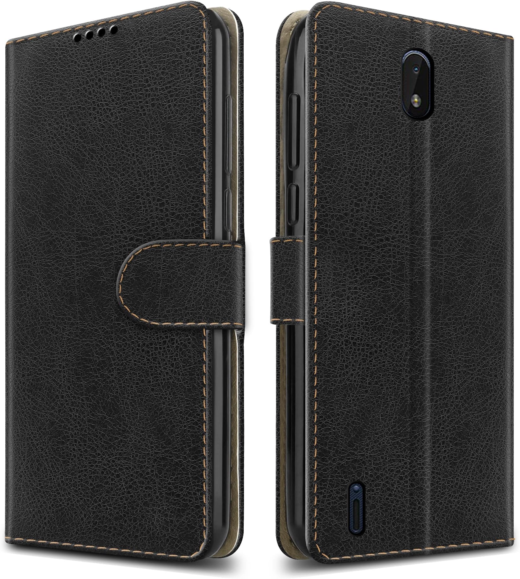 PIXFAB For Nokia C01 Plus Leather Phone Case, Magnetic Closure Full ...