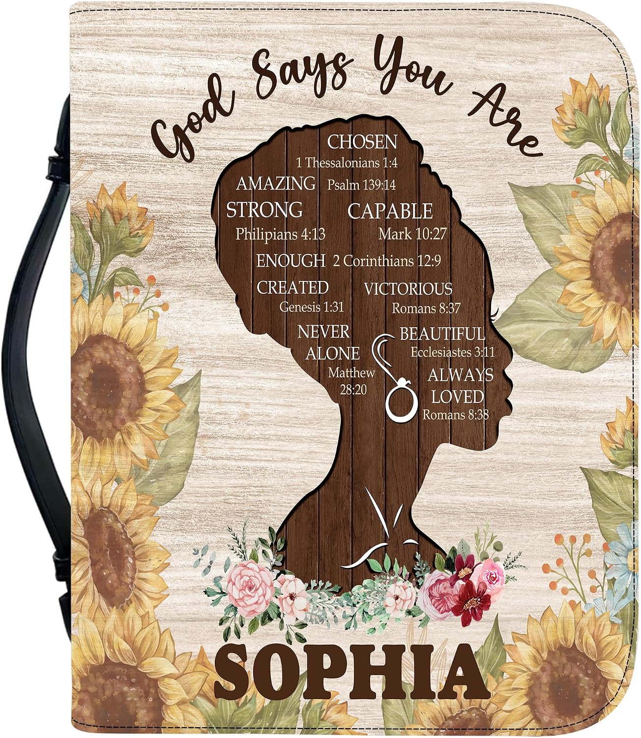 Amazon.com: Custom Leather Bible Cover with Name – Personalized Bible ...