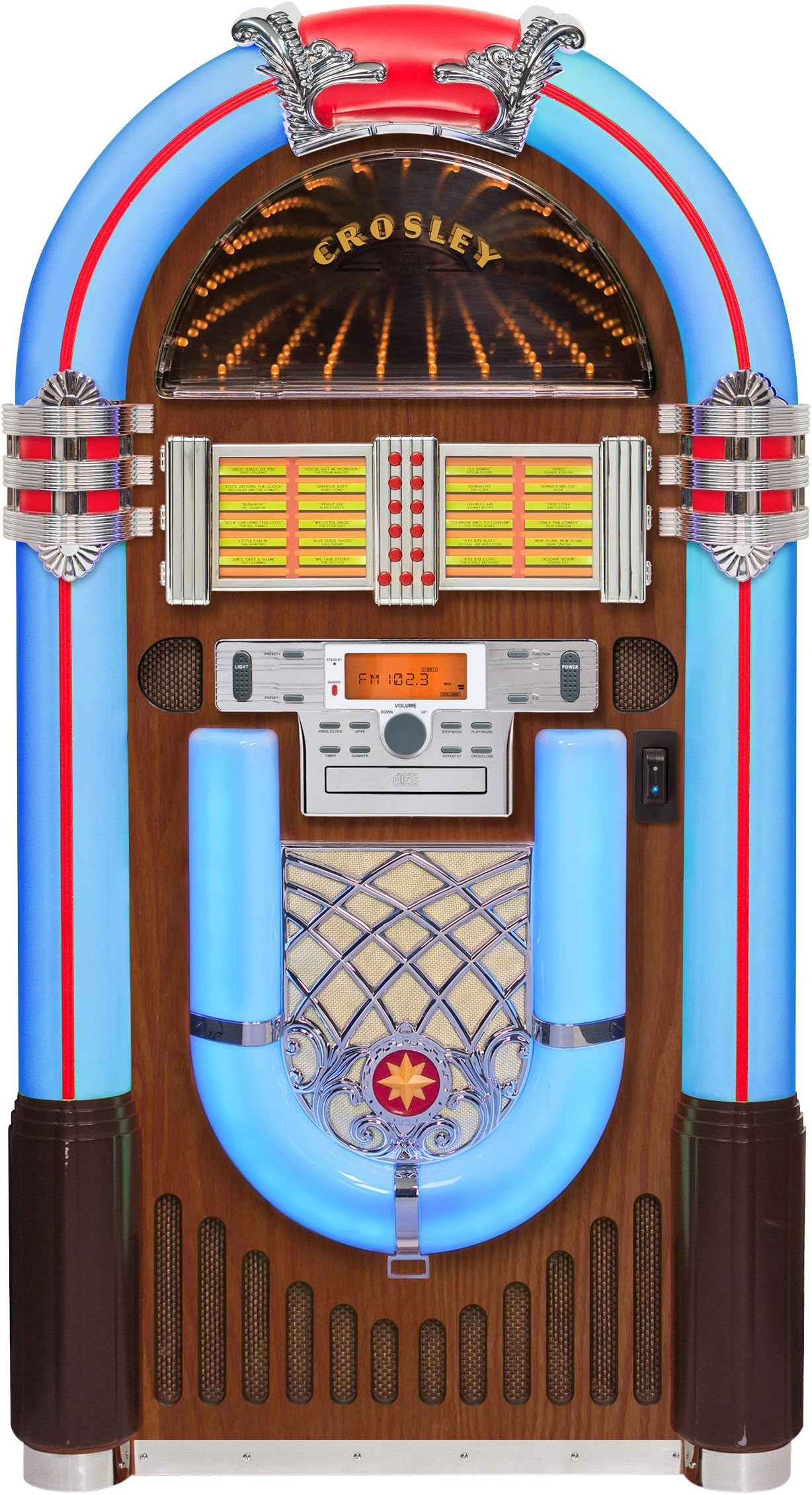 Amazon.com: Crosley CR1215A-WA Jukebox, Includes AM/FM Radio ...