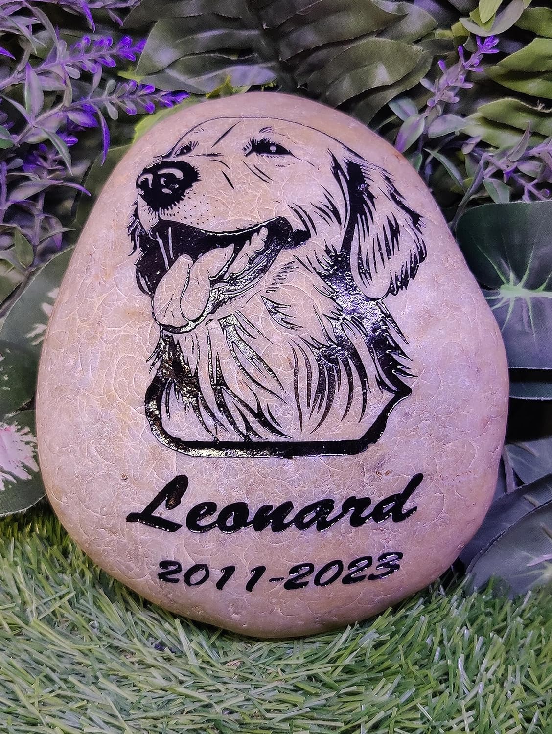 Amazon.com: Photo HeadStone W/Name and Date Pet Memorial Dog Memory ...