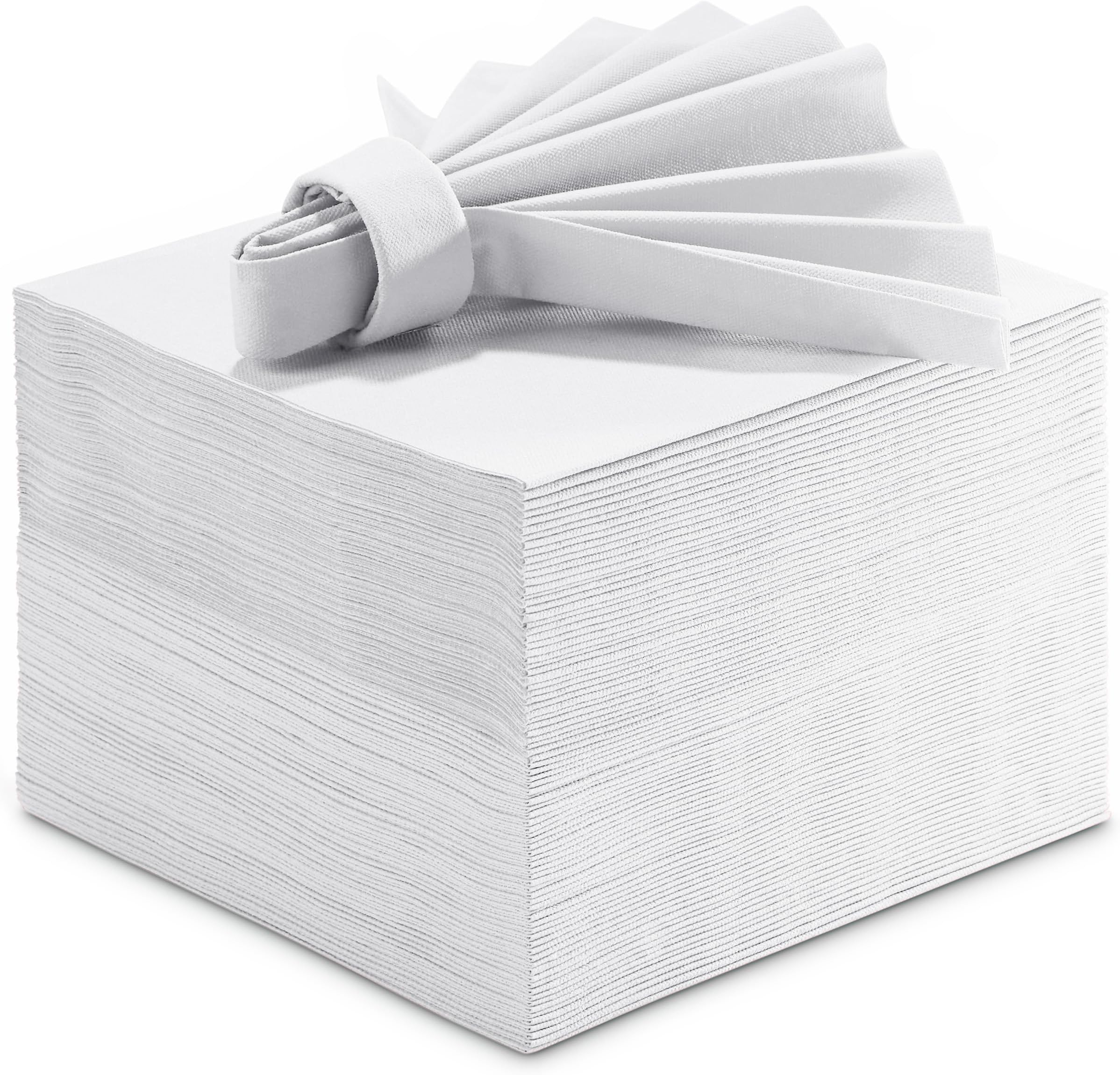 Amazon.com: BloominGoods Linen-Feel Lunch Napkins - Disposable Cloth ...