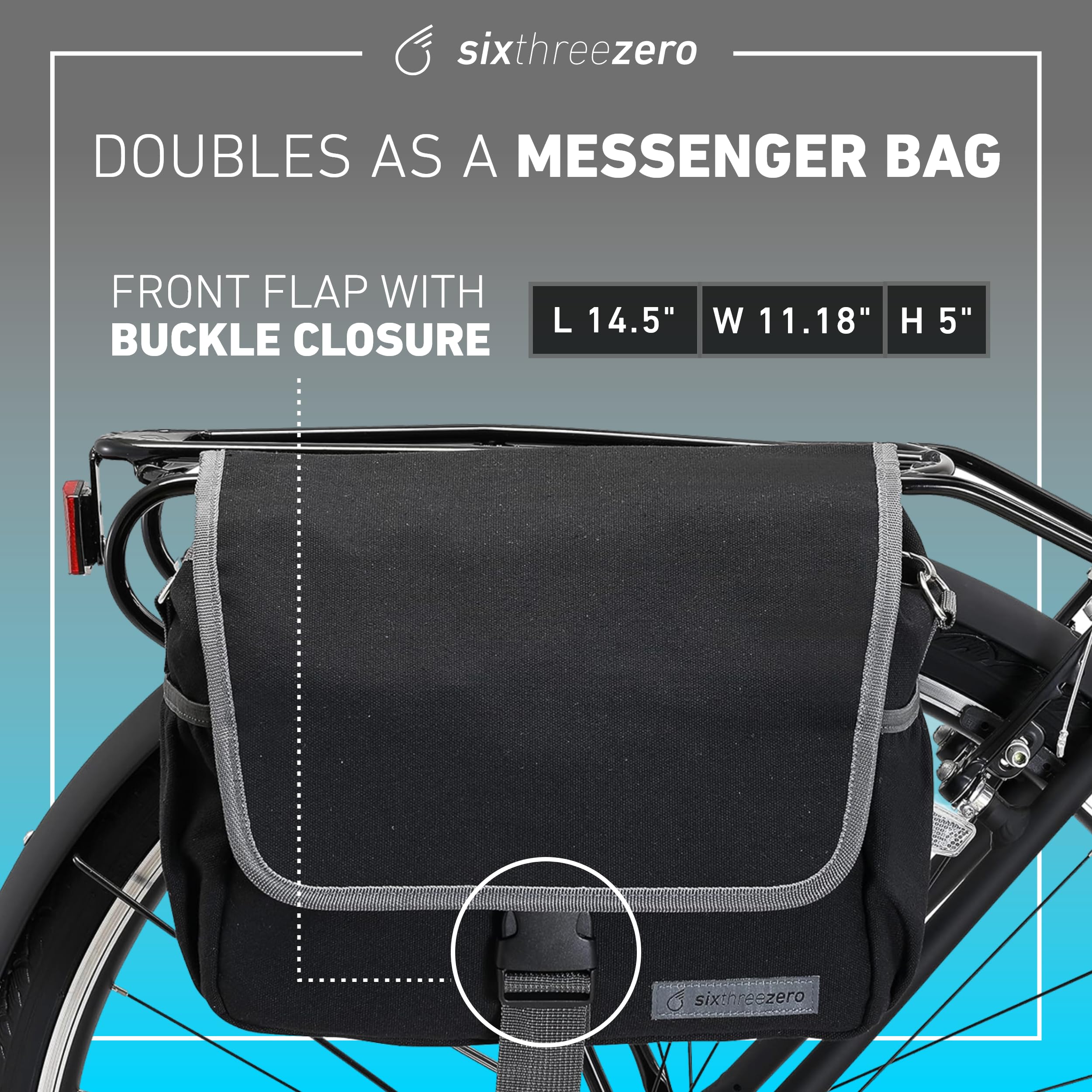 Snapklik.com : Sixthreezero Bike Bag For Front Frame Or Rear Rack Mount ...