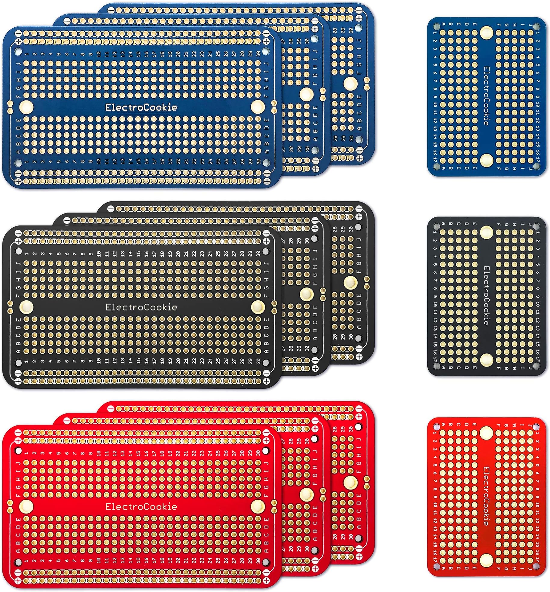 Amazon.com: Adafruit Perma-Proto Half-sized Breadboard PCB - 3 Pack ...