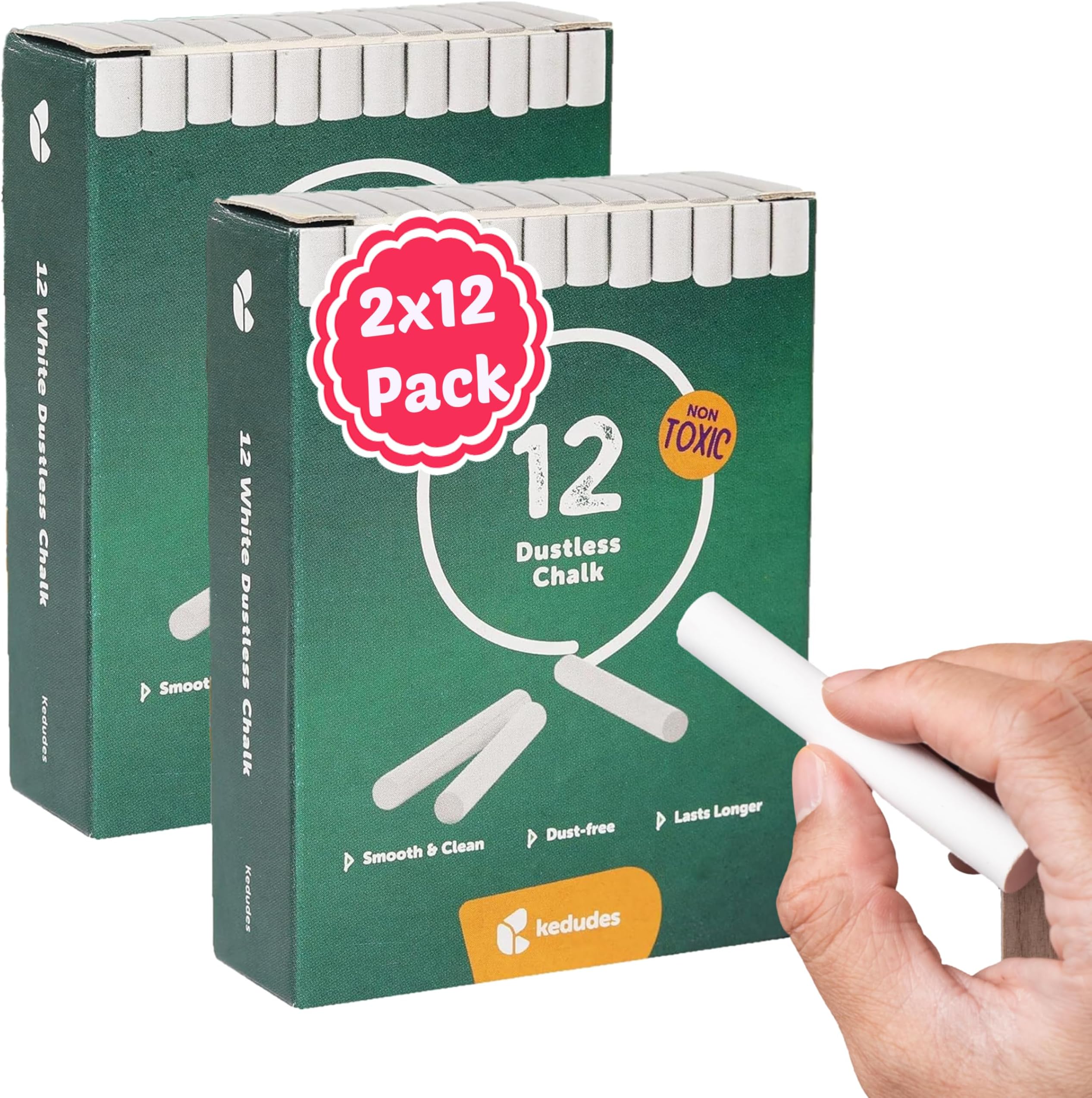 Amazon.com: Crayola Chalk Sticks, 6 White Boxes + 6 Colored Boxes, 12 ...