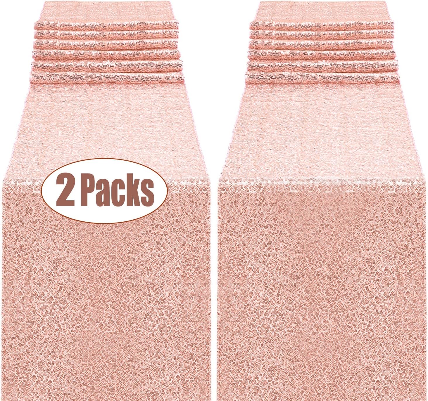 Amazon.com: GFCC Rose Gold Sequin Table Runner, Sparkly Table Runner ...