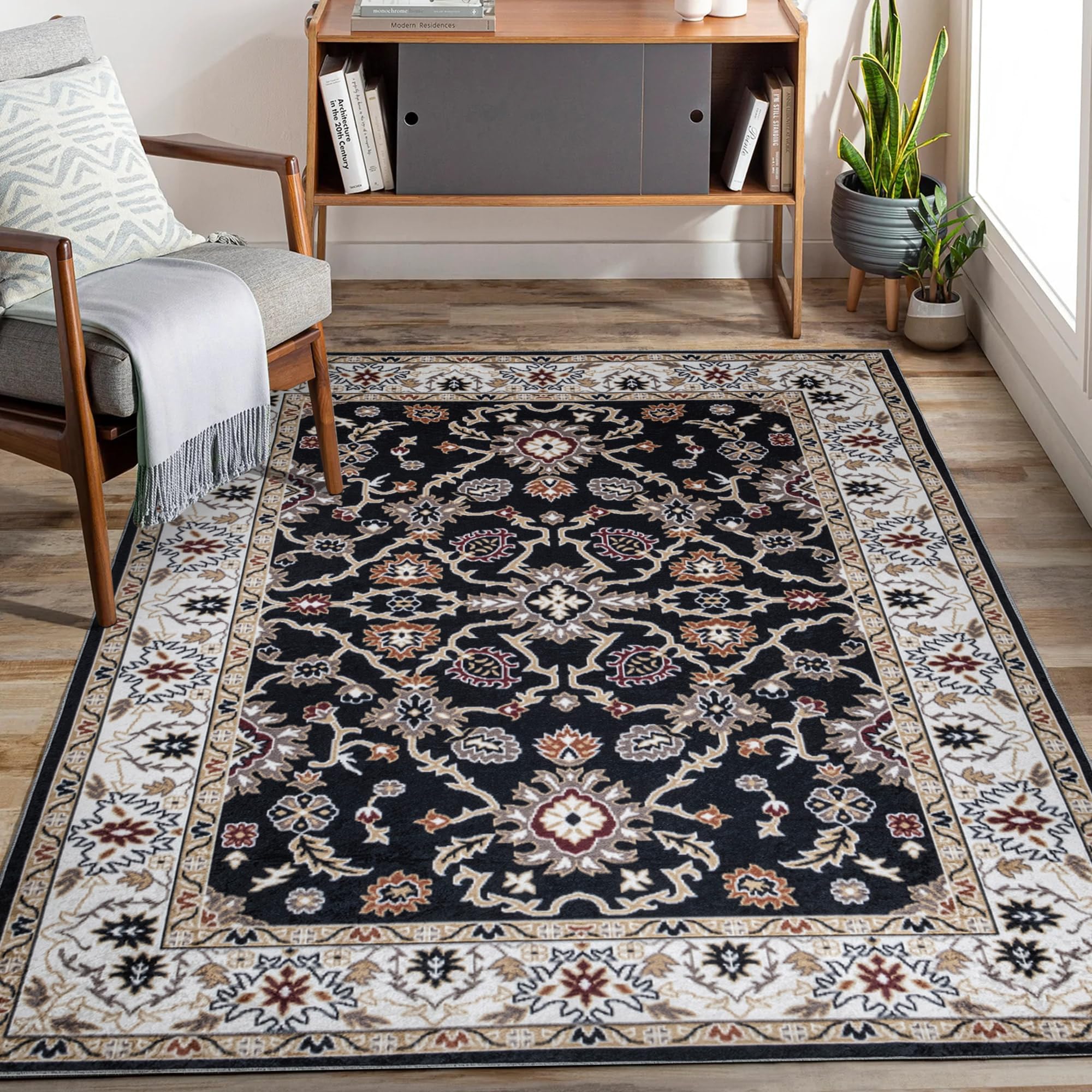 Amazon.com: Super Area Rugs - 5X7 Non-Slip Washable Rug - Performance ...