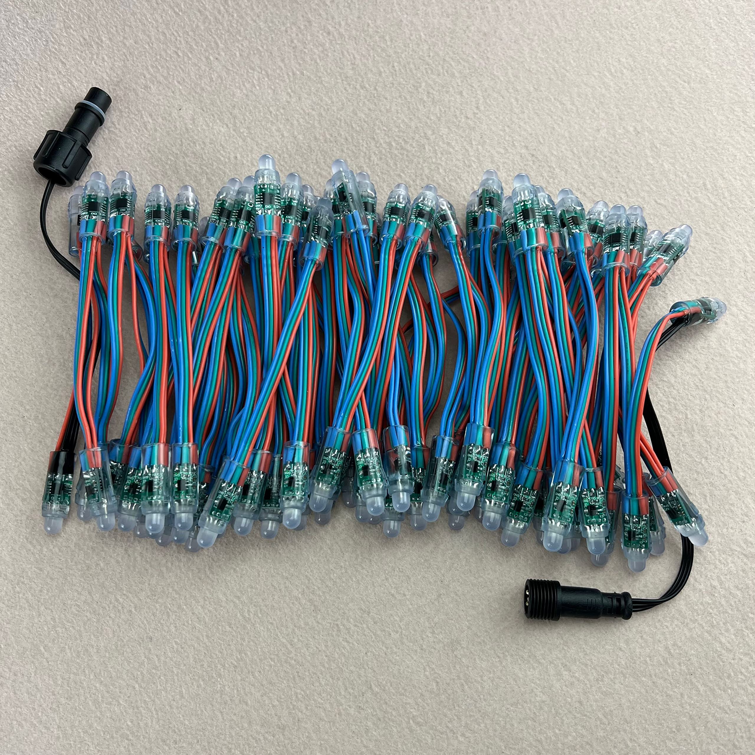 Amazon.com: AMNOUR 1000pcs 100ct DC12V WS2811 Regulated Bullet led ...