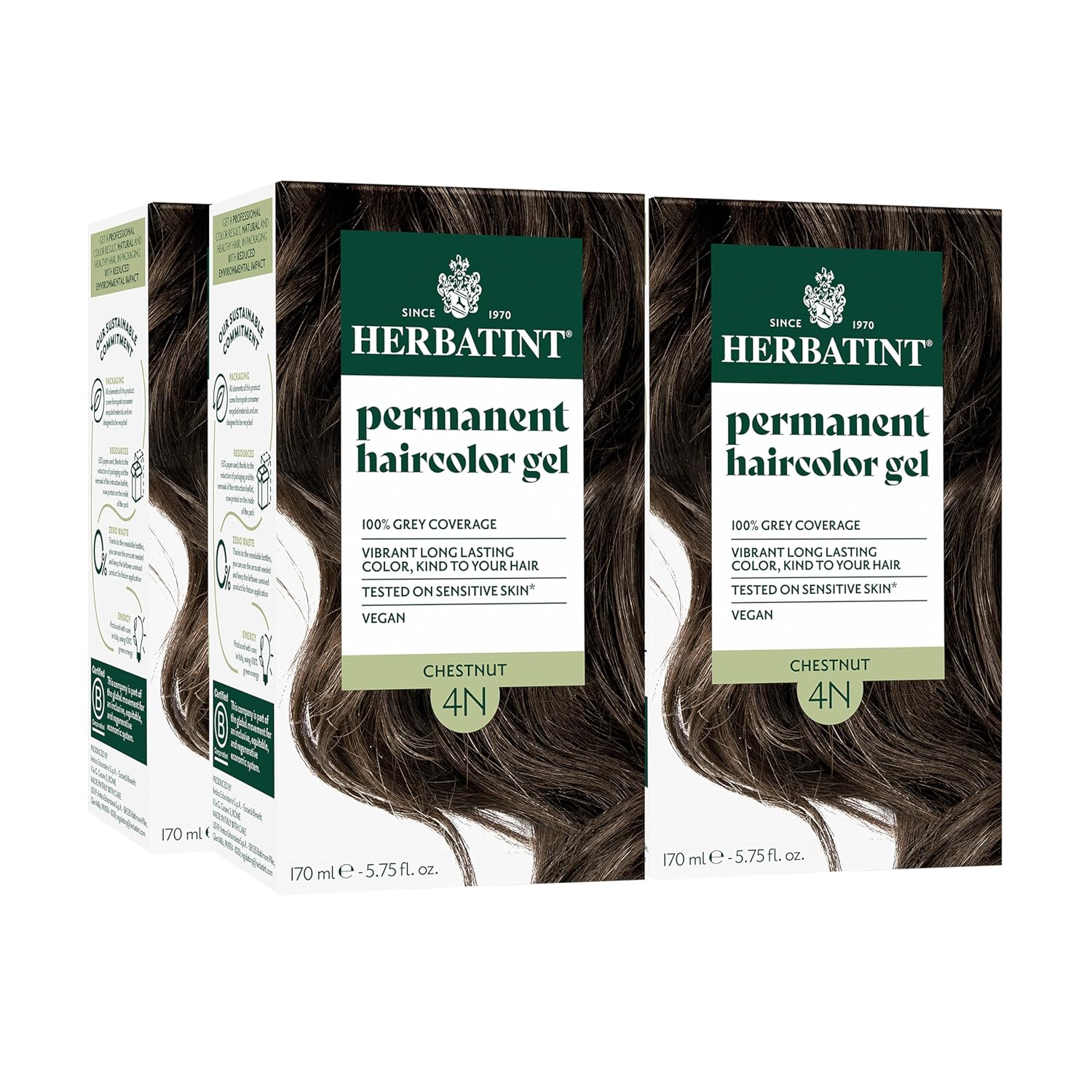 Amazon.com : Herbatint Permanent Hair Dye - 4N Chestnut - For Up To 100 ...