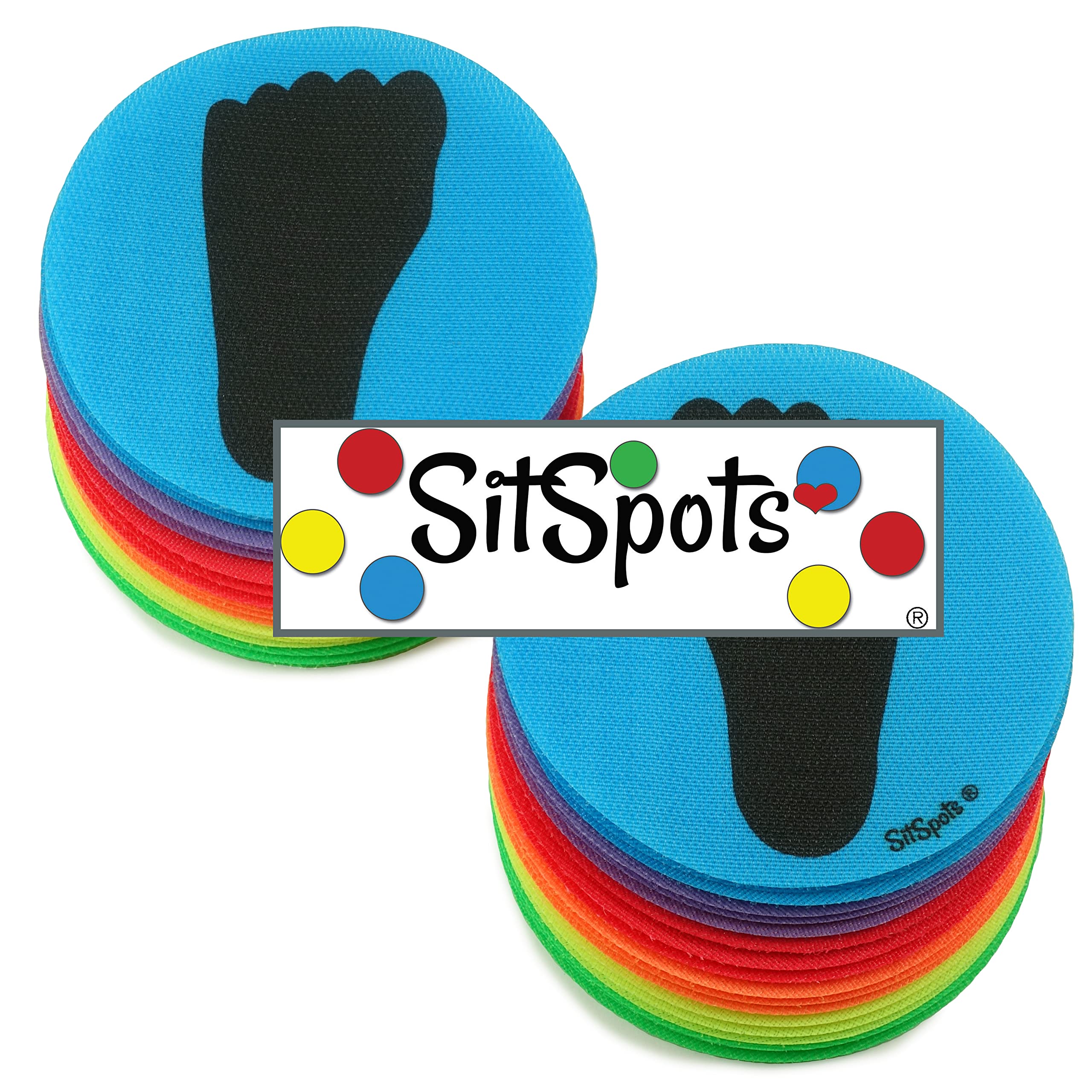 Buy SitSpots® 36 Footprints Multi Color Circle Pack (Size 4") - Floor ...