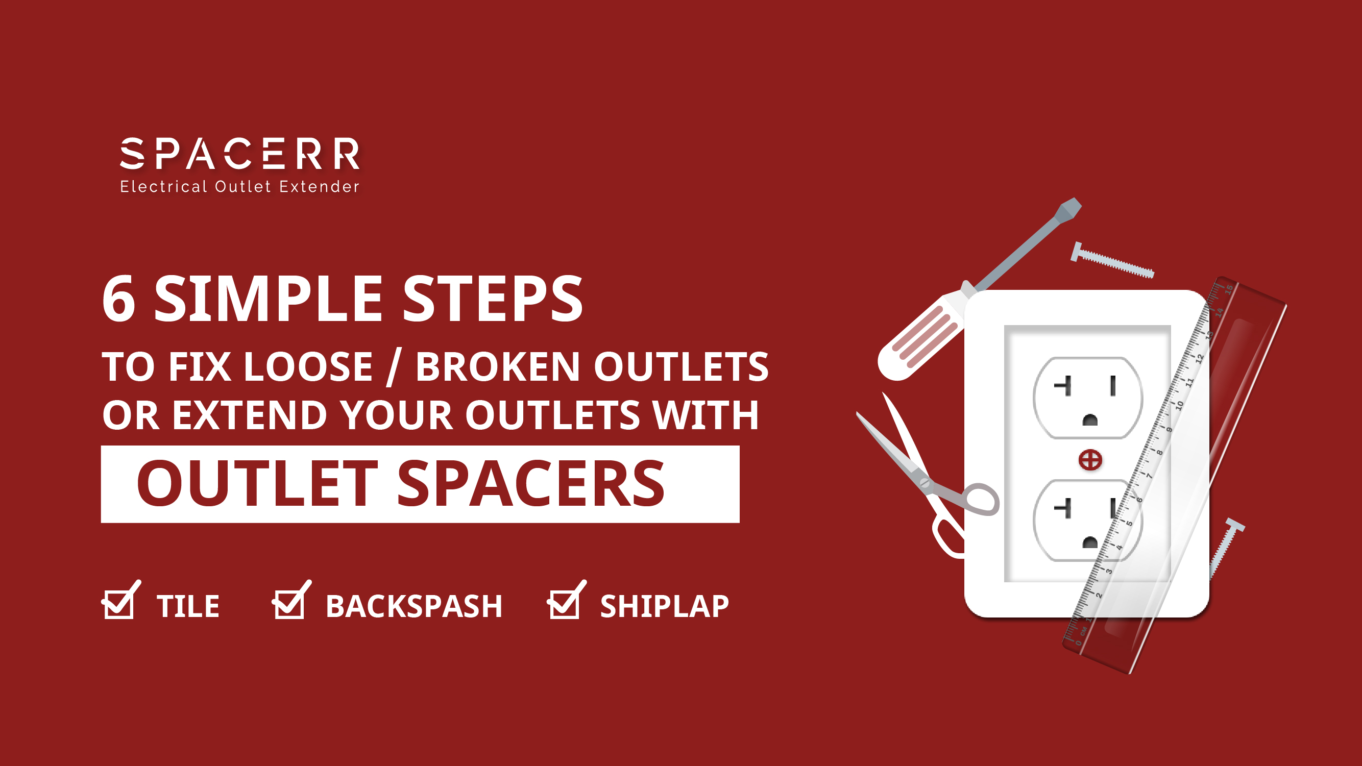 Snapklik.com : Outlet Spacers - Electrical Outlet Box Extender Kit By ...