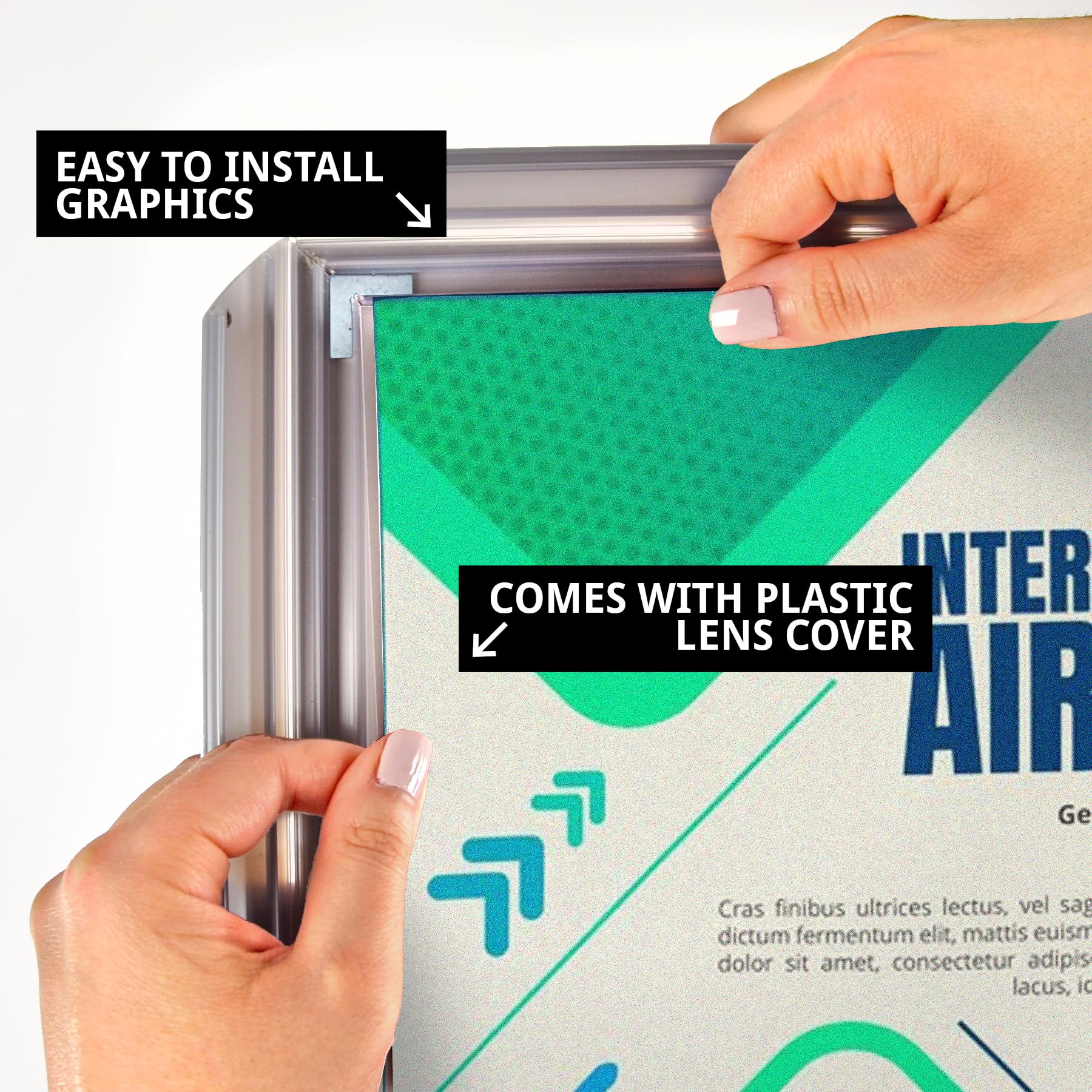 Snapklik.com : Azar Displays 300336-SLV-4PK Wall Mount Plastic Snap ...