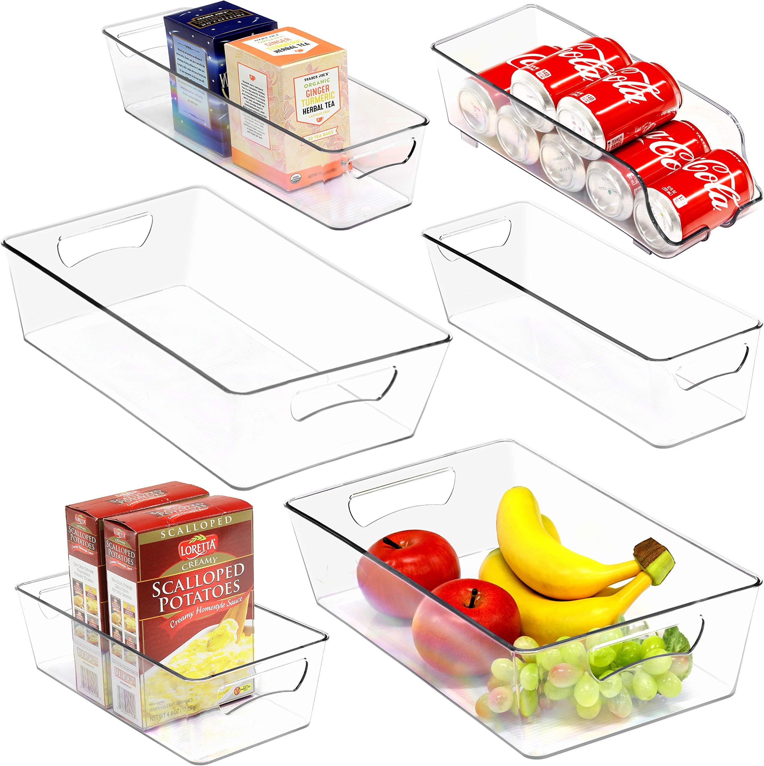 Amazon.com: Kitchen Spaces Fridge Bin Set 2PC: Home & Kitchen