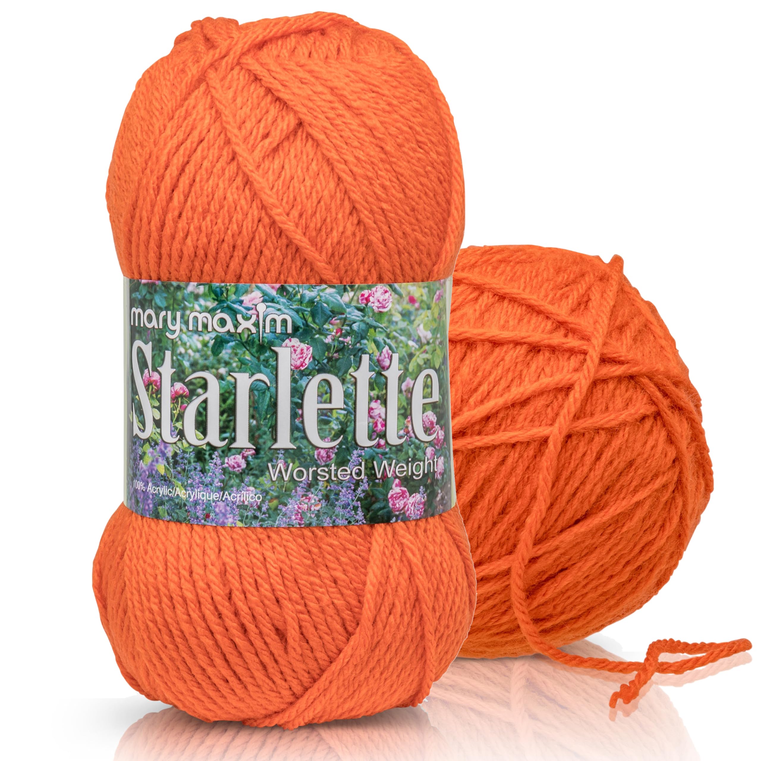 Amazon.com: Mary Maxim Starlette Yarn - Acrylic Worsted Weight Yarn 4 ...