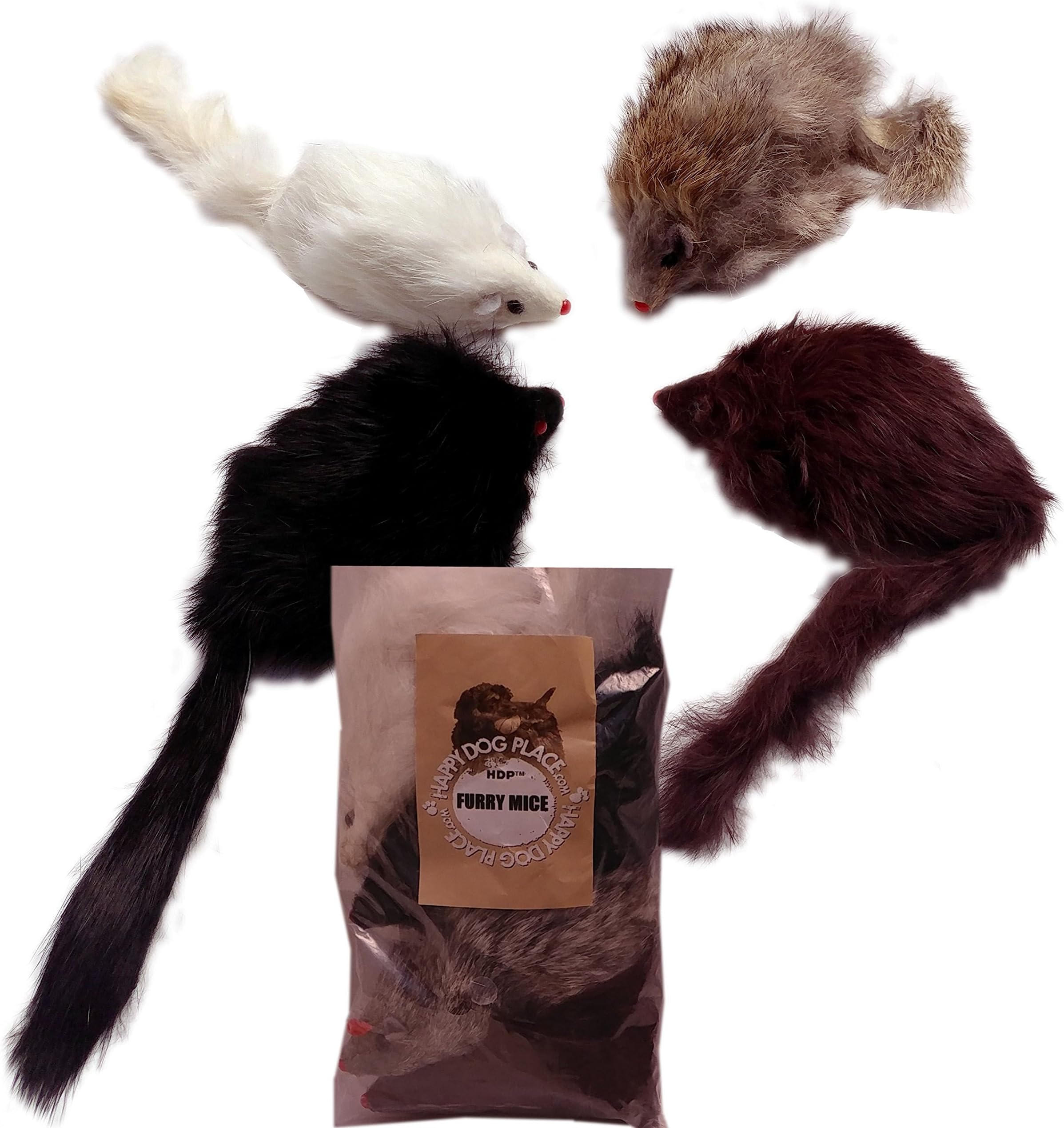 Amazon.com : HDP Long haired Furry Mice cat Toy Size:Pack of 4 : Pet ...