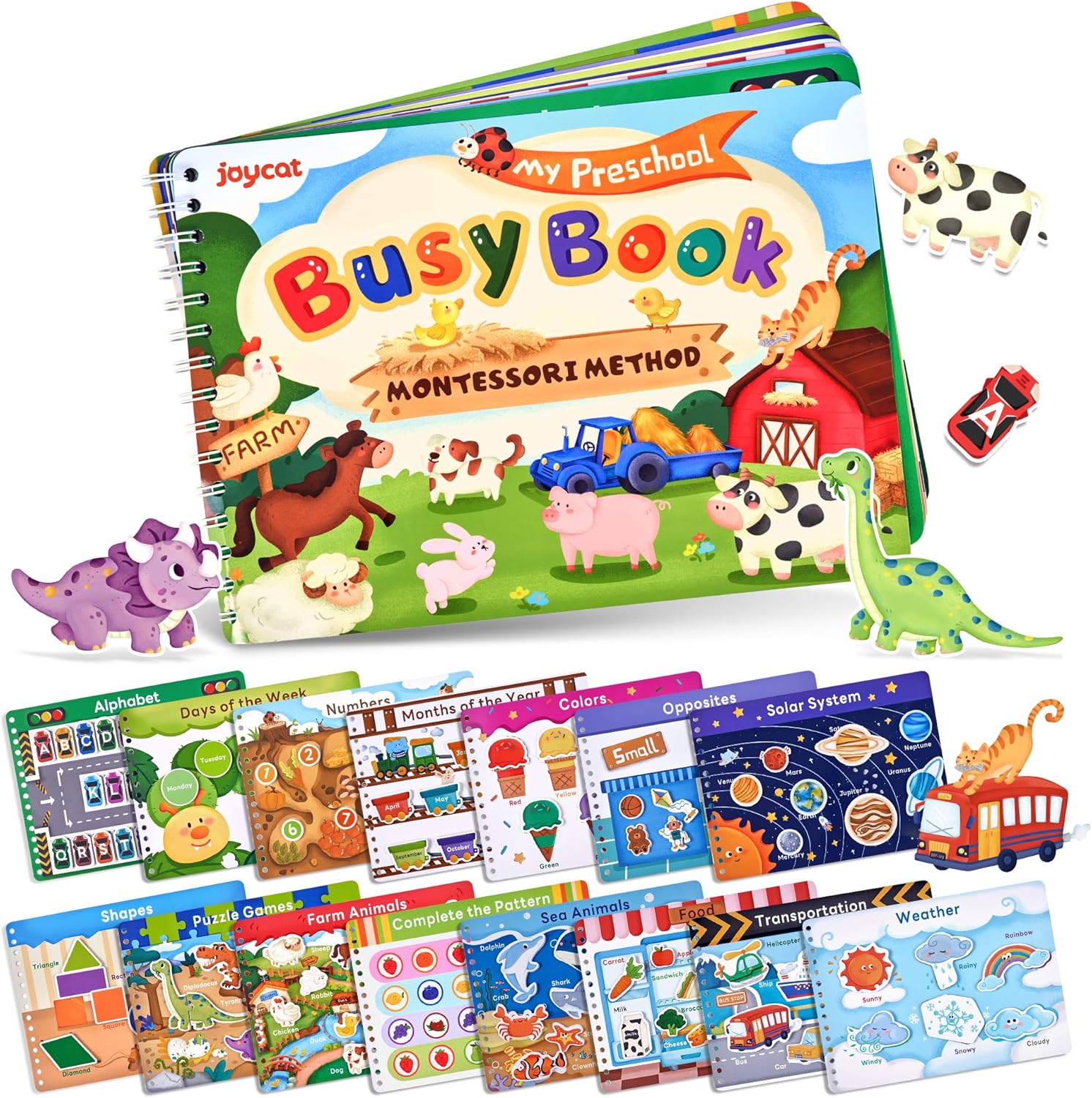 Amazon.com: JoyCat Preschool Busy Book for Toddlers 3-5, Learning ...