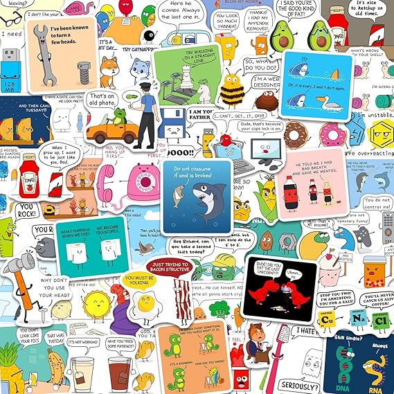 Amazon.com: Yqskt 200PCS Funny Joke Stickers for Kids Teens, Funny ...