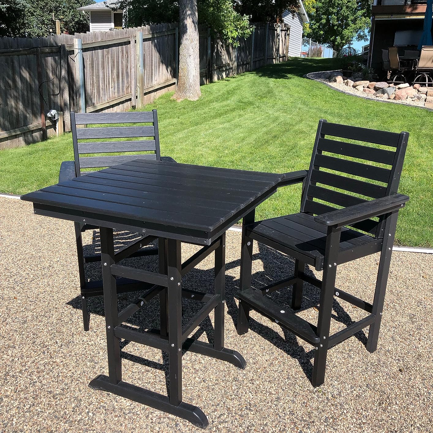 $50/mo - Finance Homenjoy Square Outdoor Bar Table, 37.2'' High Top Pub ...