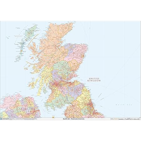 Scotland Postcode District Wall Map (D10) - 47" x 33.25" Laminated ...