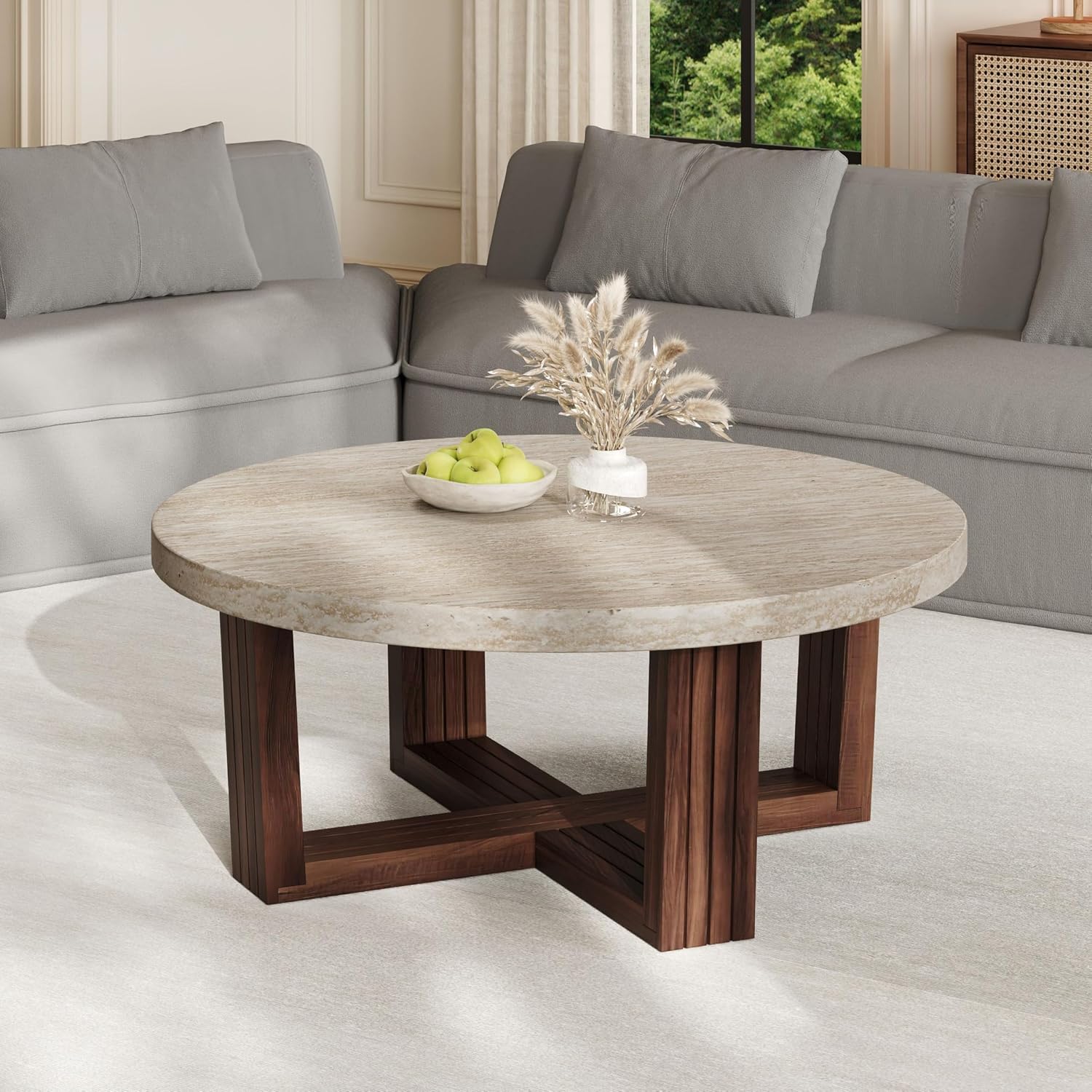 Amazon.com: Christopher Knight Home Yone 31.5'' Modern Round Coffee ...