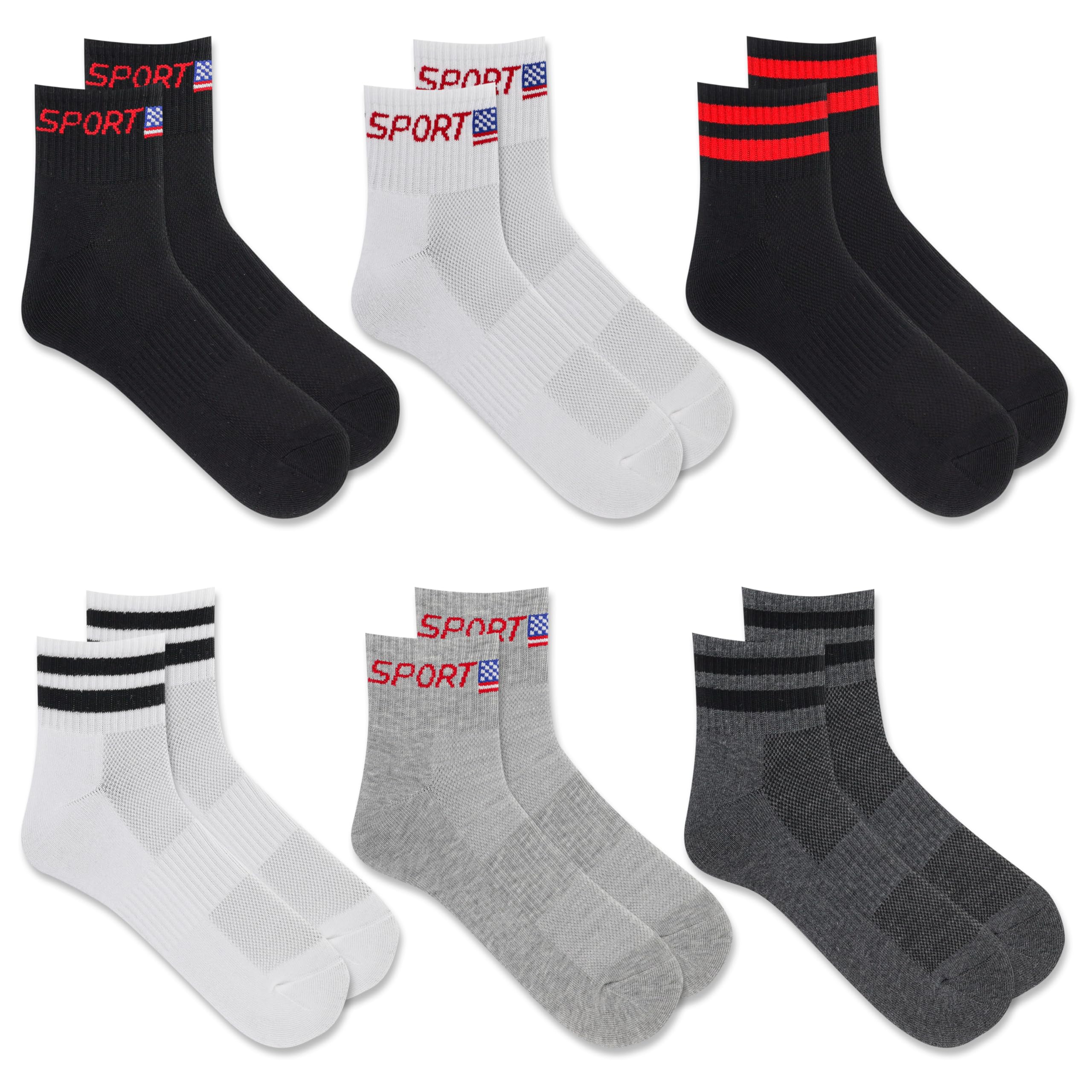 Snapklik.com : Chaps Mens Sport American Flag Cushioned Ankle Socks 6 ...