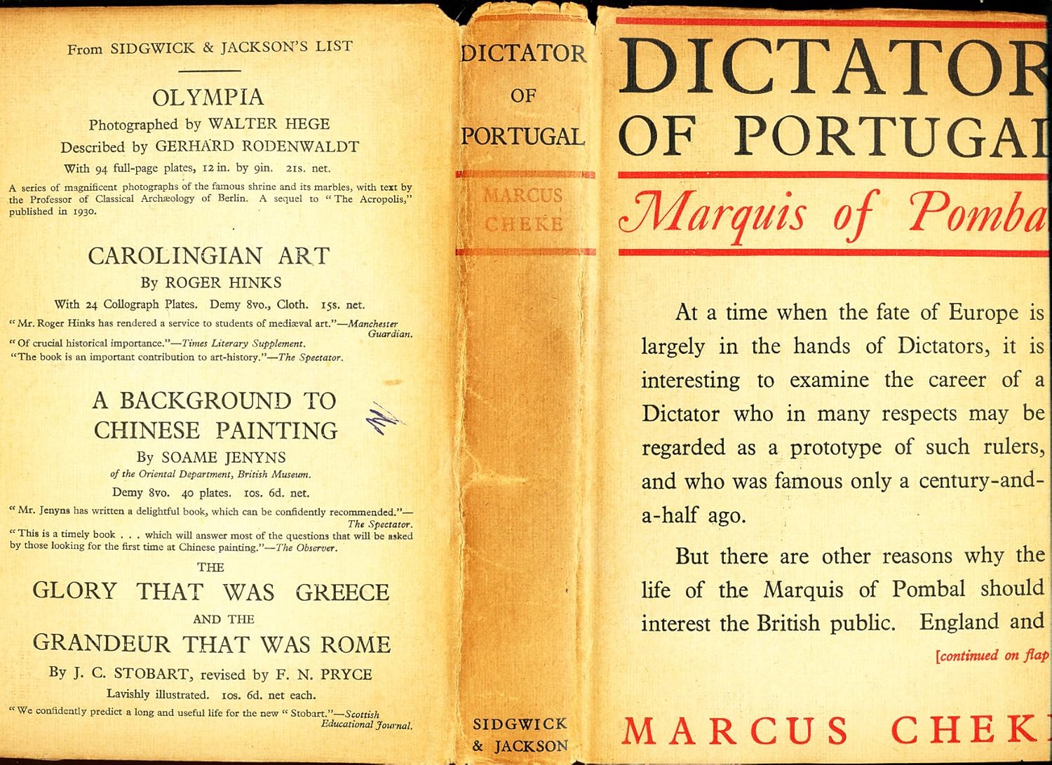 Dictator of Portugal: Marcus Cheke: Amazon.com: Books