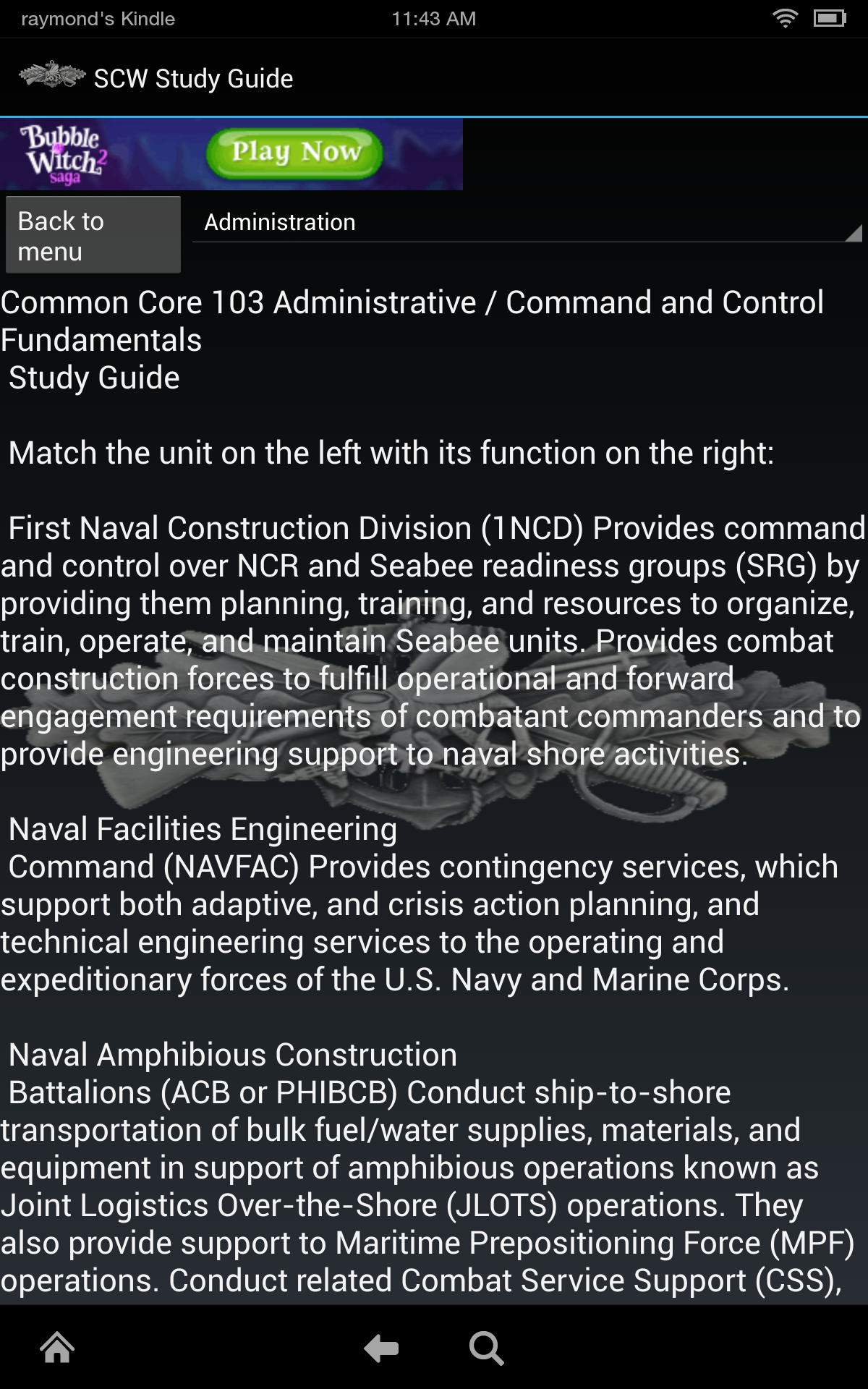 SCW Study Guide - App on Amazon Appstore