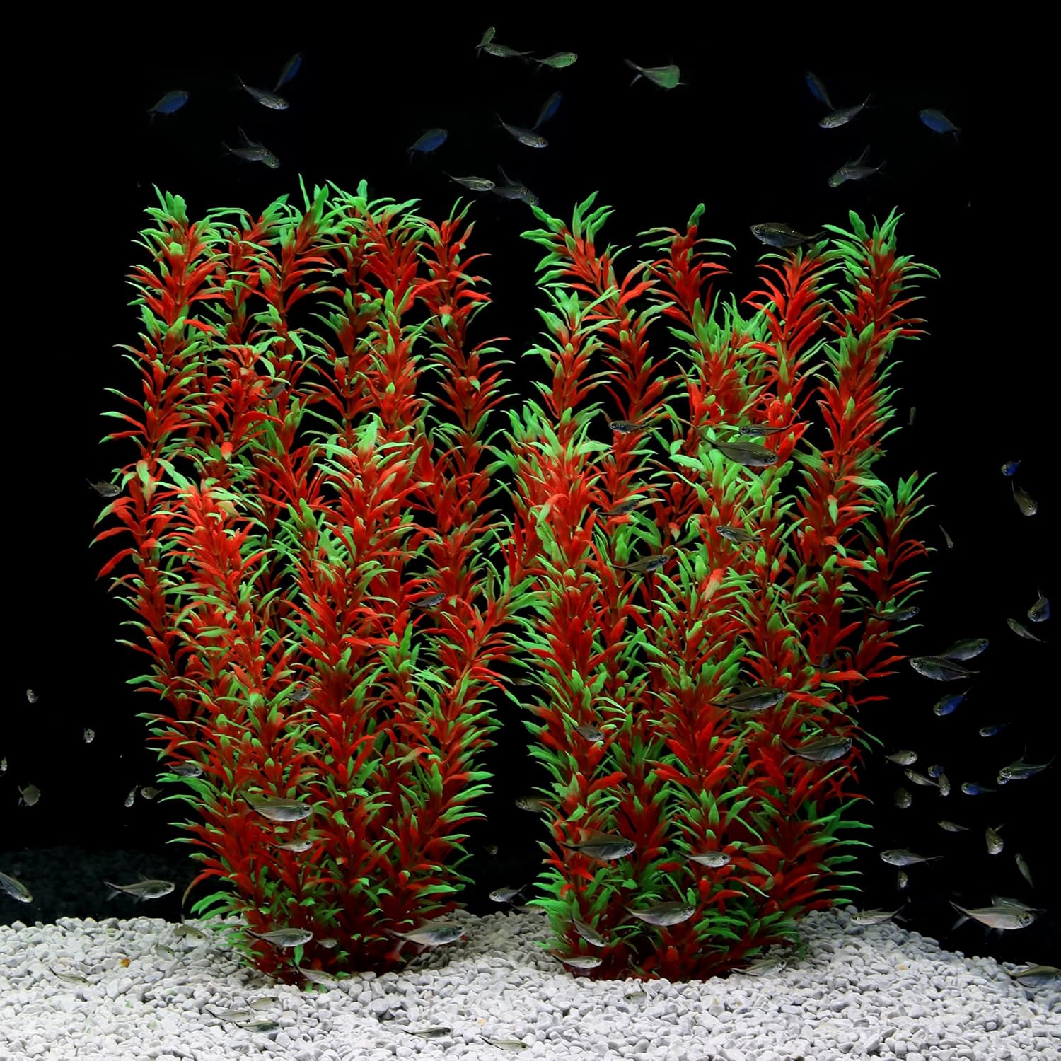 JIHAQUA Aquarium Decor Plastic Plants Extra Large 21 Inches Artificial ...