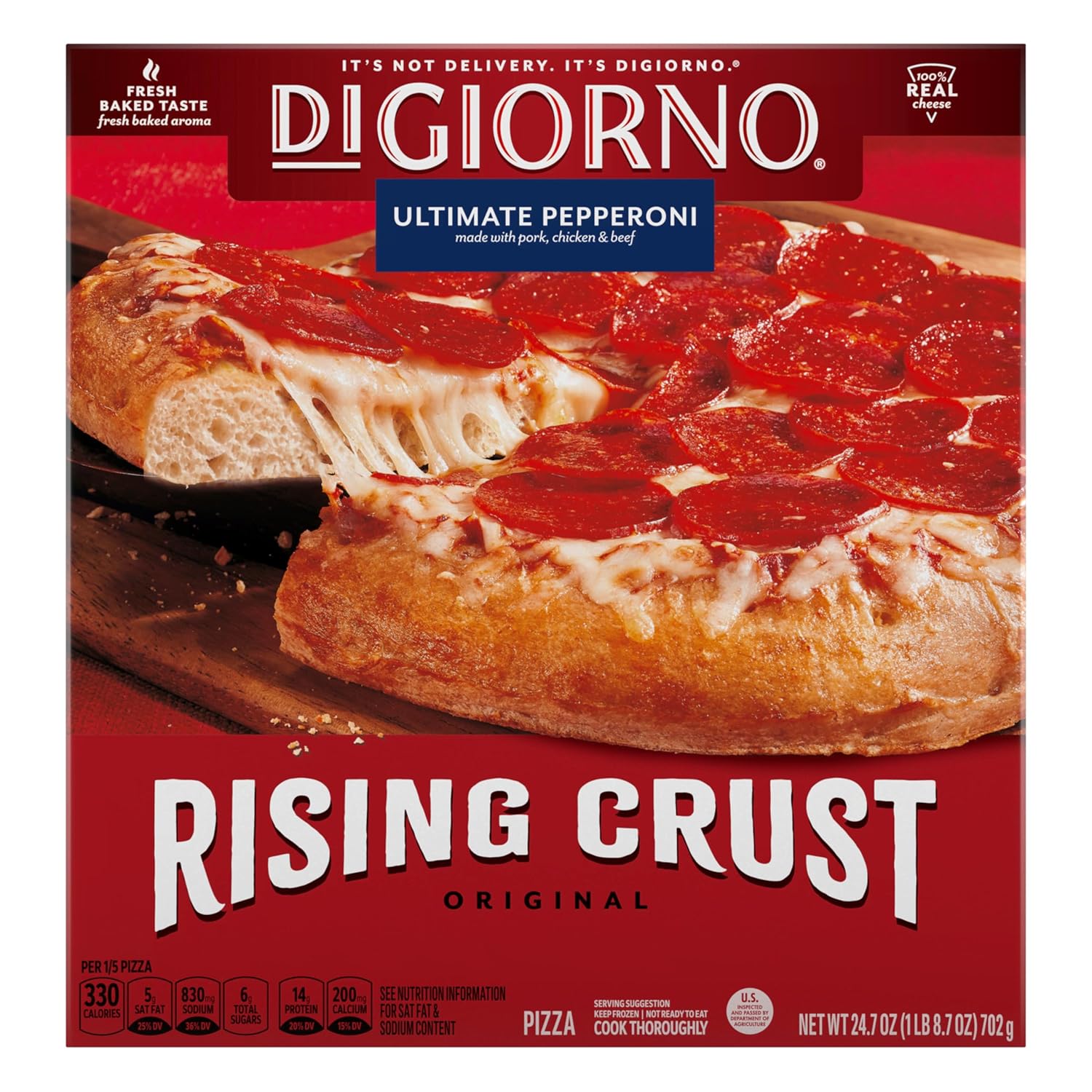 Amazon.com: Digiorno Frozen Pizza, Rising Crust Pepperoni Pizza, 24.7Oz ...