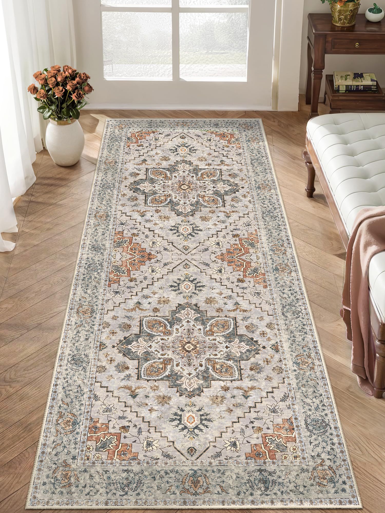 Amazon.com: Tangsoo 2x6 Washable Runner Rug for Hallways, Non Slip ...