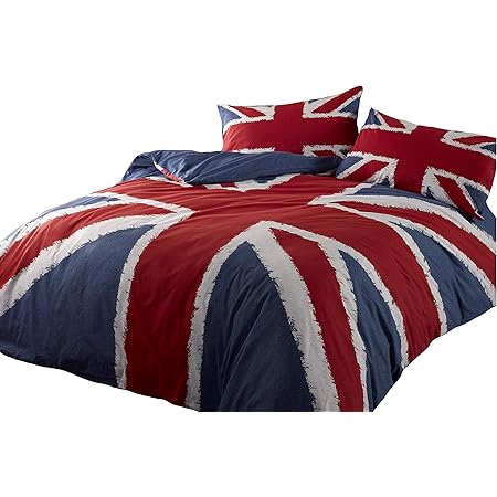 Bedding Heaven® UNION JACK DUVET COVER. KING SIZE Red, White and Blue ...
