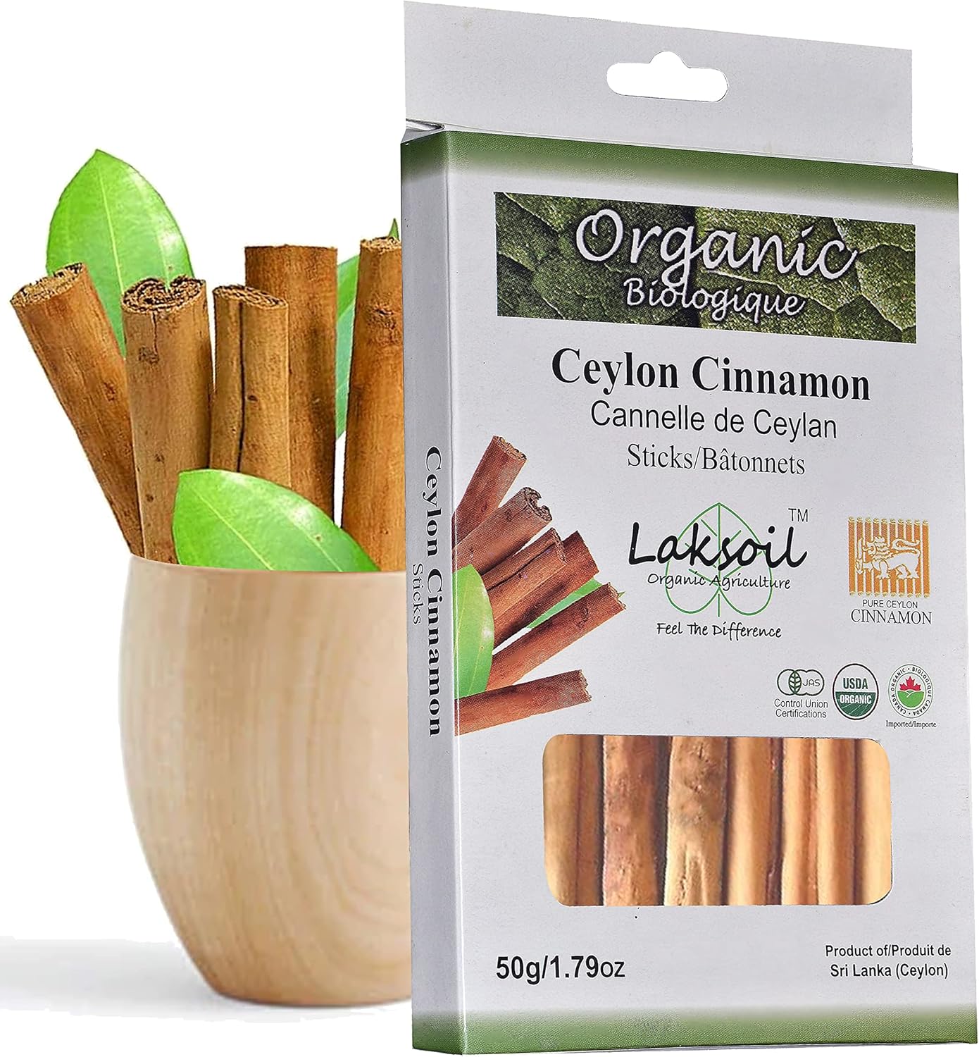 Certified Organic Ceylon Ceylon/True Cinnamon Premium Grade Sticks 50g ...