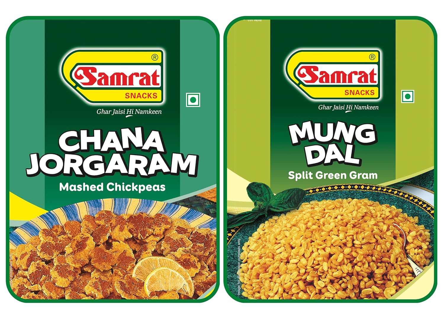 SAMRAT| Assorted Combo Pack of 2 | CHANA JOR GARAM | MUNG DAL | Pack of ...