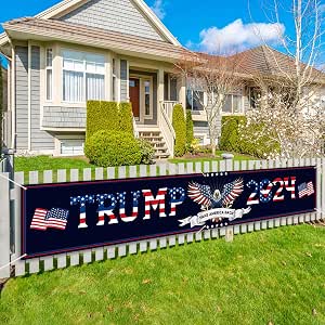 Amazon.com : Rukoy Trump 2024 Banner Take America Back Trump Sign Large ...