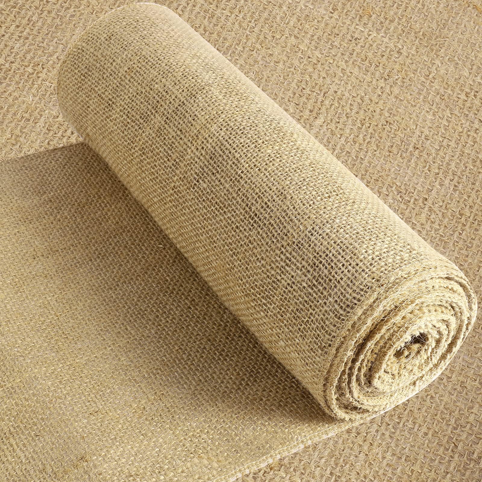 MOUYAT Hessian Fabric Roll, 30CM x 15M Hessian Table Runner, Natural ...