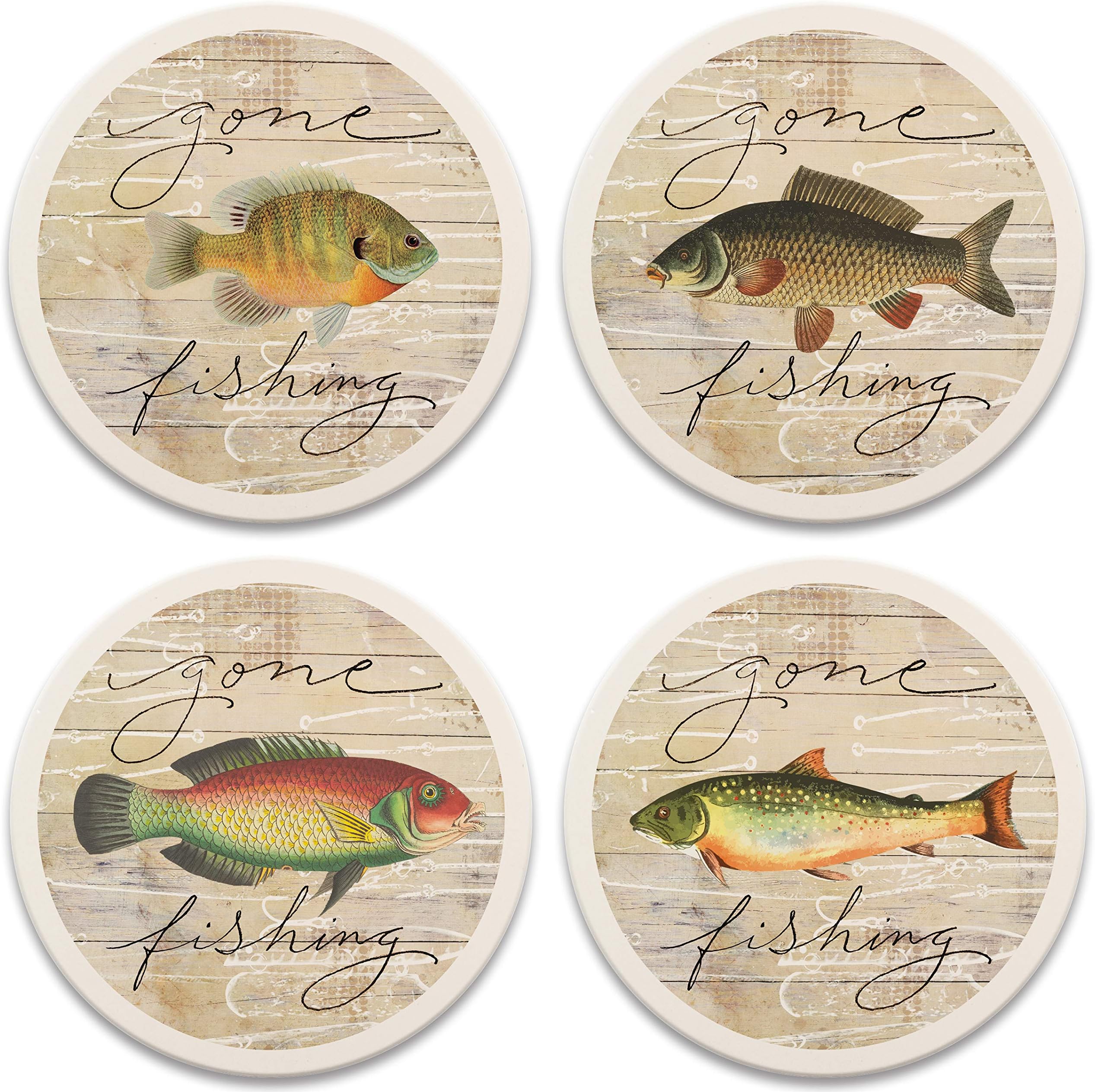 Amazon.com | 5 Piece Fishing Coaster Set: Coasters